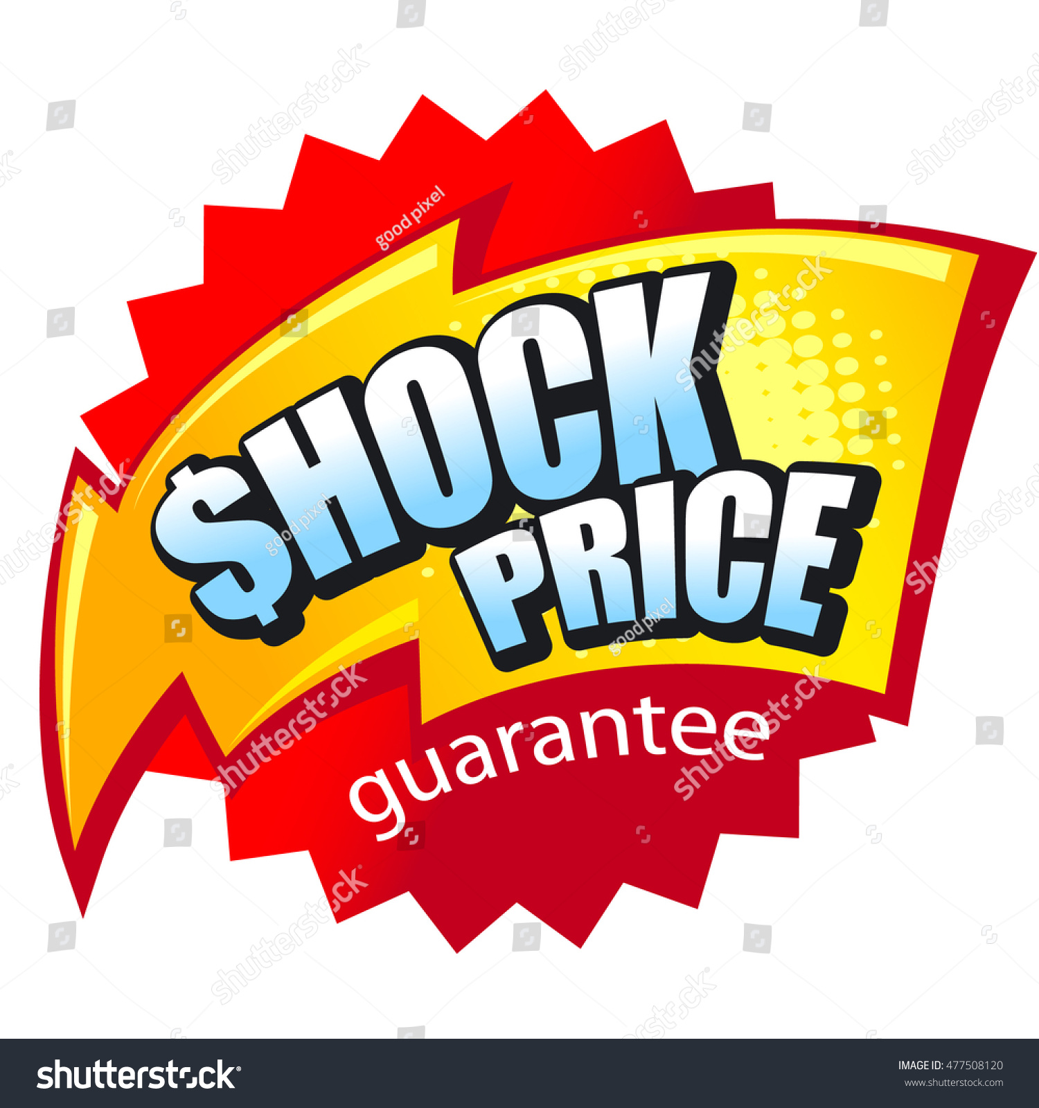 Text Shock Price Inside Lightning Vector Stock Vector (Royalty Free ...