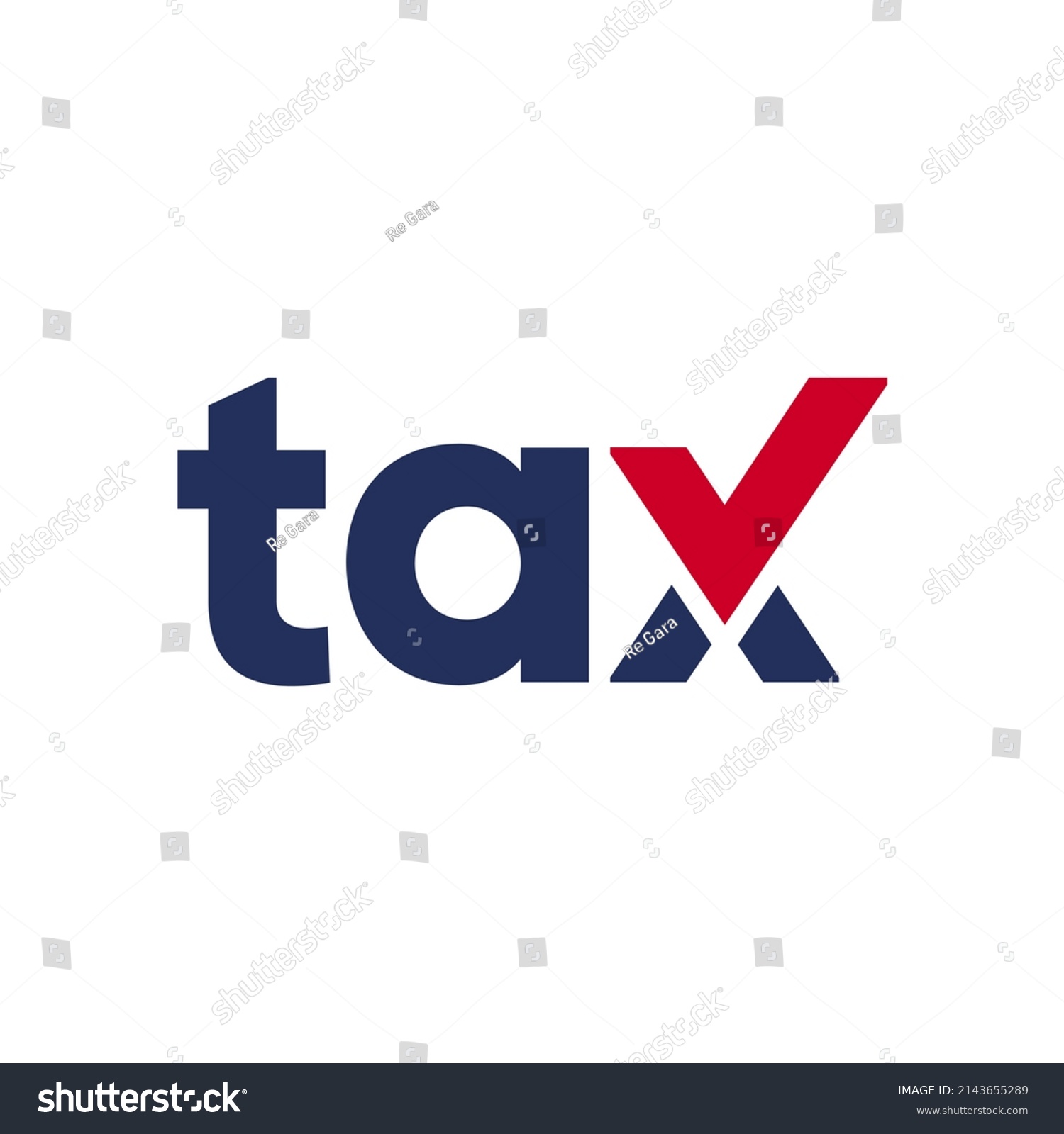 Text Tax Check Mark Design Vector Stock Vector (Royalty Free ...