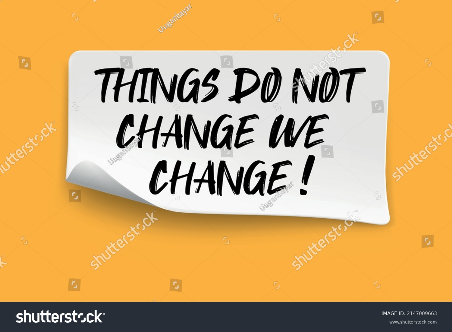 Text Things Do Not Change We Stock Vector (Royalty Free) 2147009663 ...