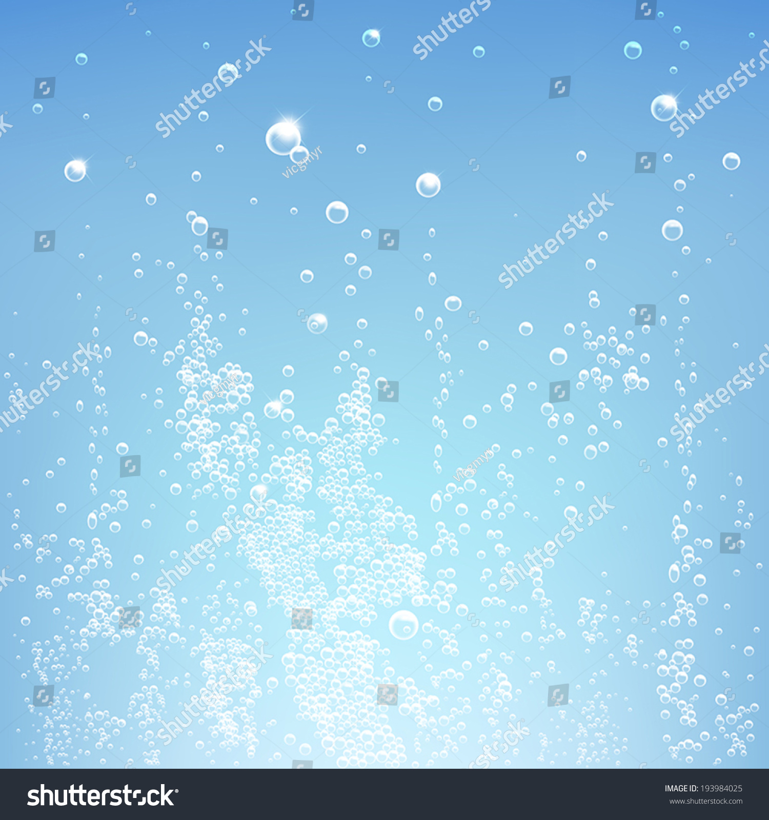 Texture Water With Bubbles On A Blue Background Stock Vector ...
