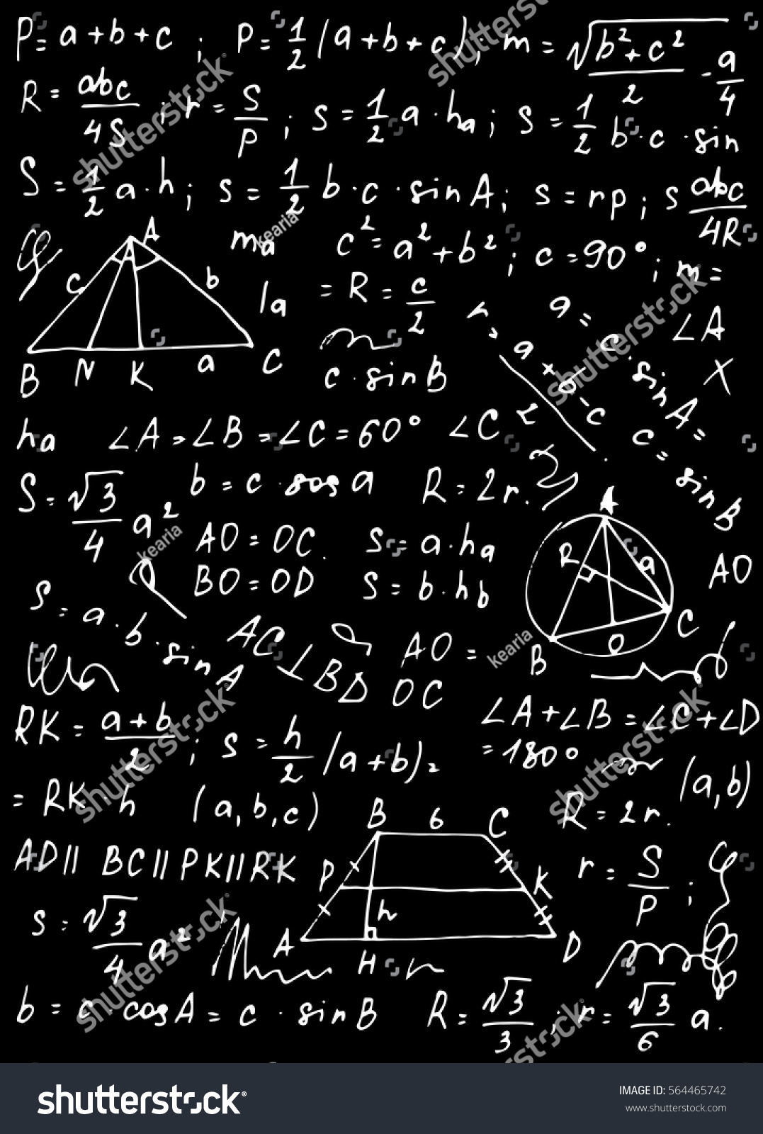 Texture Various Formulas Calculation Mathematical Figures 스톡 벡터(로열티 프리 ...