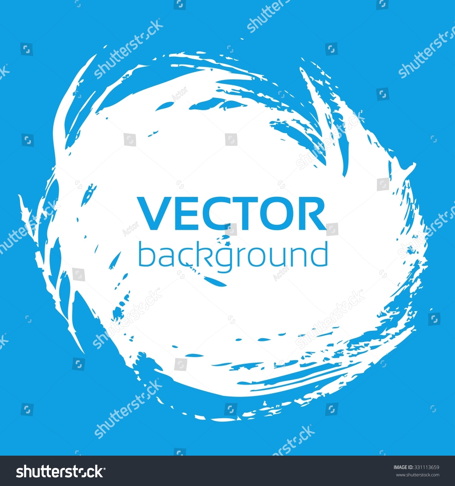 Textured Round Stroke On Blue Background Stock Vector (Royalty Free ...