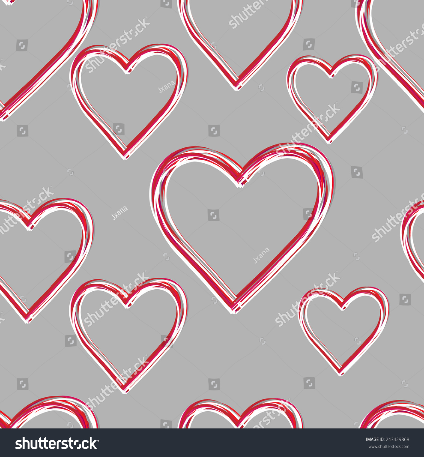 Textured Seamless Hearts Patterns Illustration Stock Vector (Royalty ...