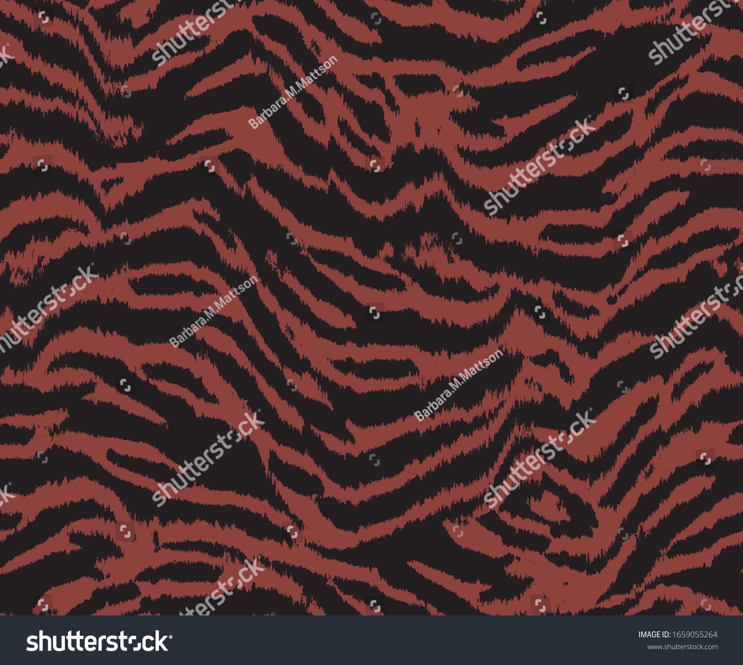Textured Tiger Stripes Vector Seamless Pattern Stock Vector (Royalty ...