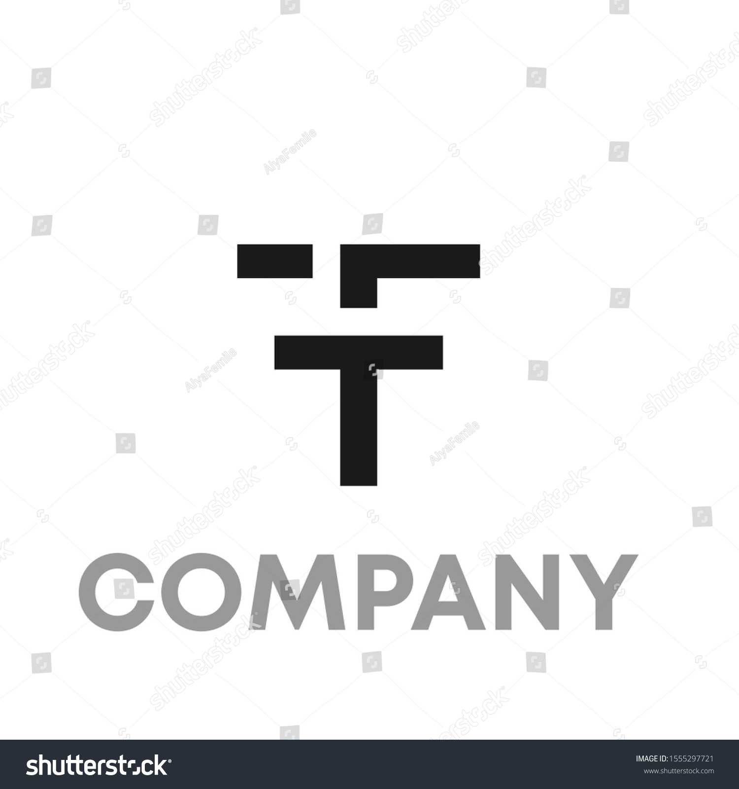 Tf Logo Vector Design Sign Template Stock Vector (Royalty Free ...