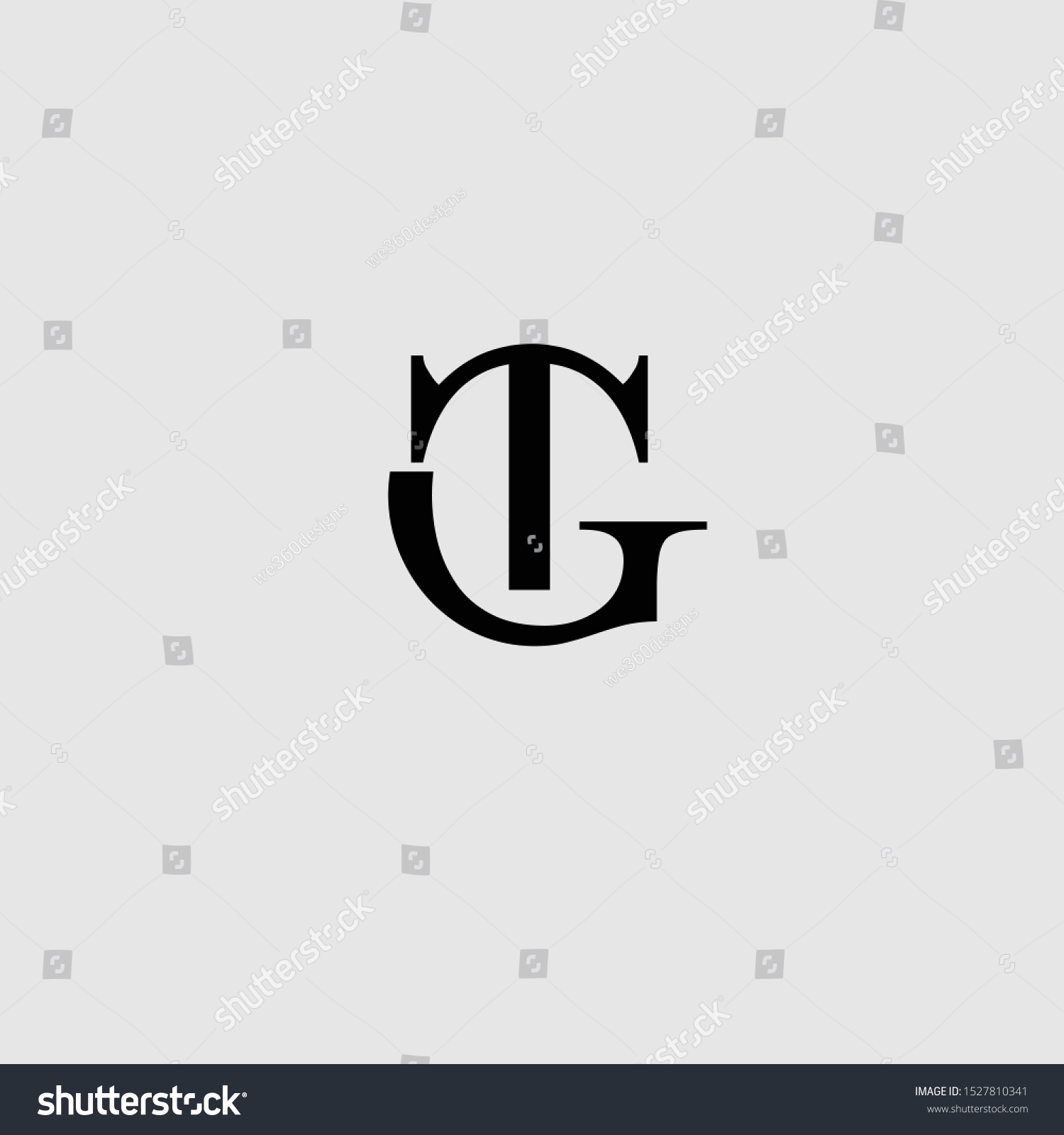 Tg Initilas Letters Logo Icon Vector Stock Vector (Royalty Free) 1527810341
