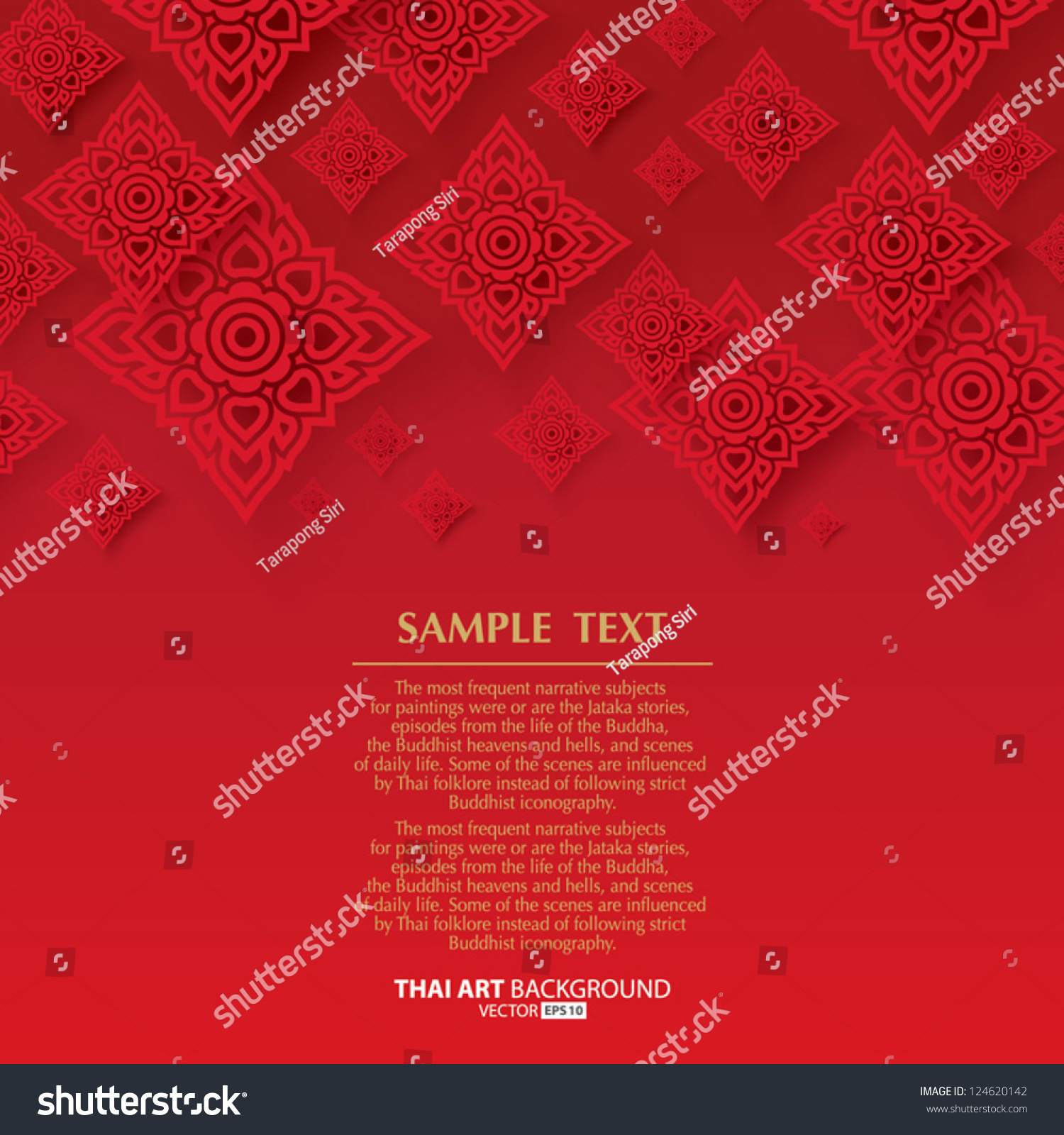 Thai Art Background Thai Art Pattern: เวกเตอร์สต็อก (ปลอดค่าลิขสิทธิ์ ...