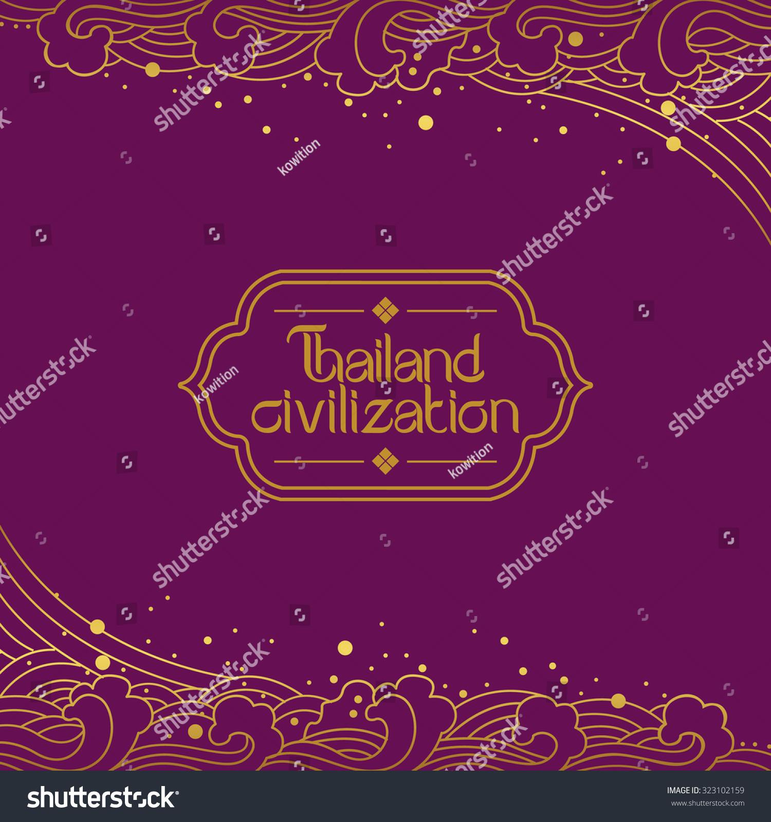 Thai Art Background Vector Stock Vector (Royalty Free) 323102159 ...