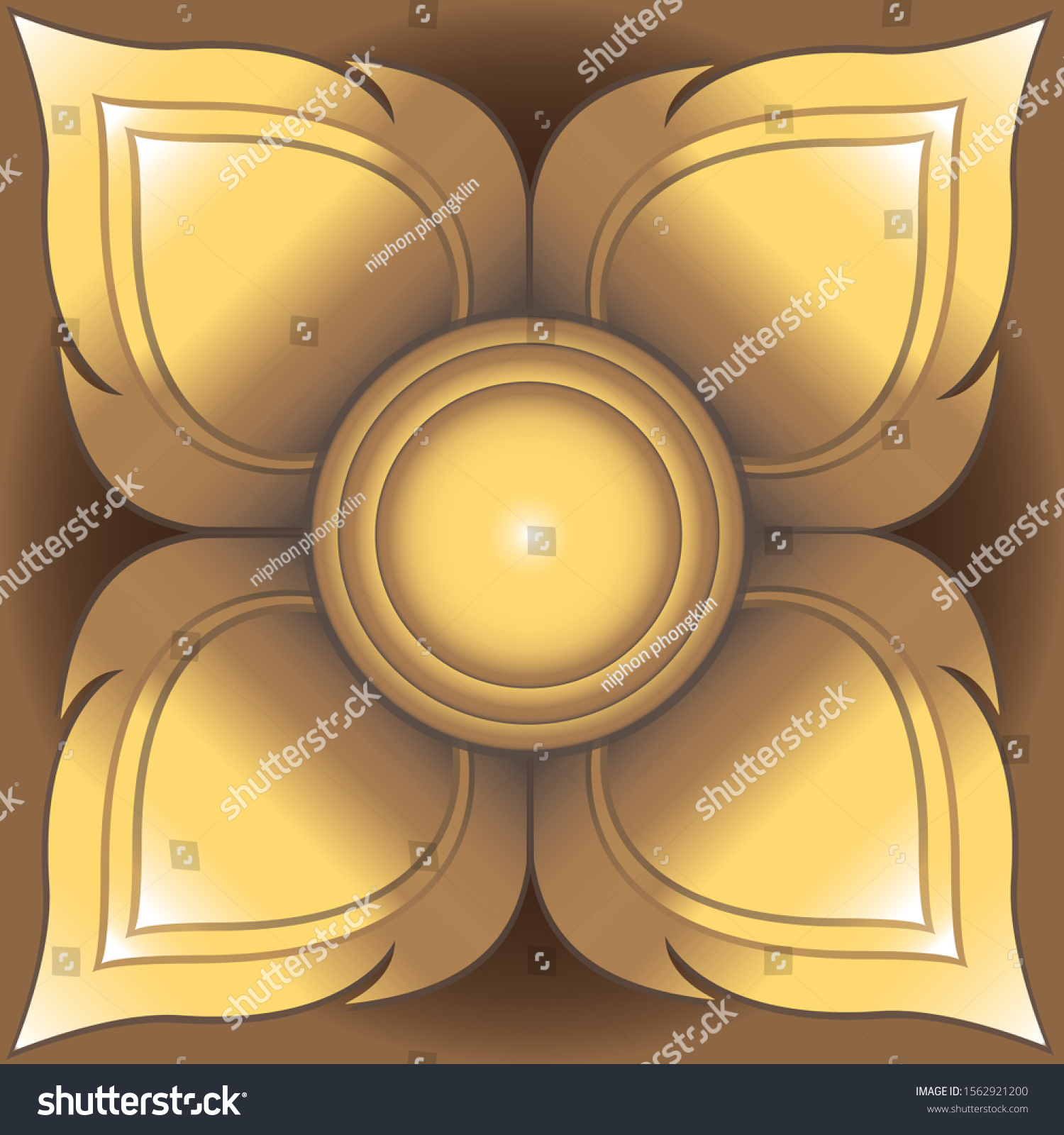 Thai Art Pattern Drawing Design Stock Vector (Royalty Free) 1562921200