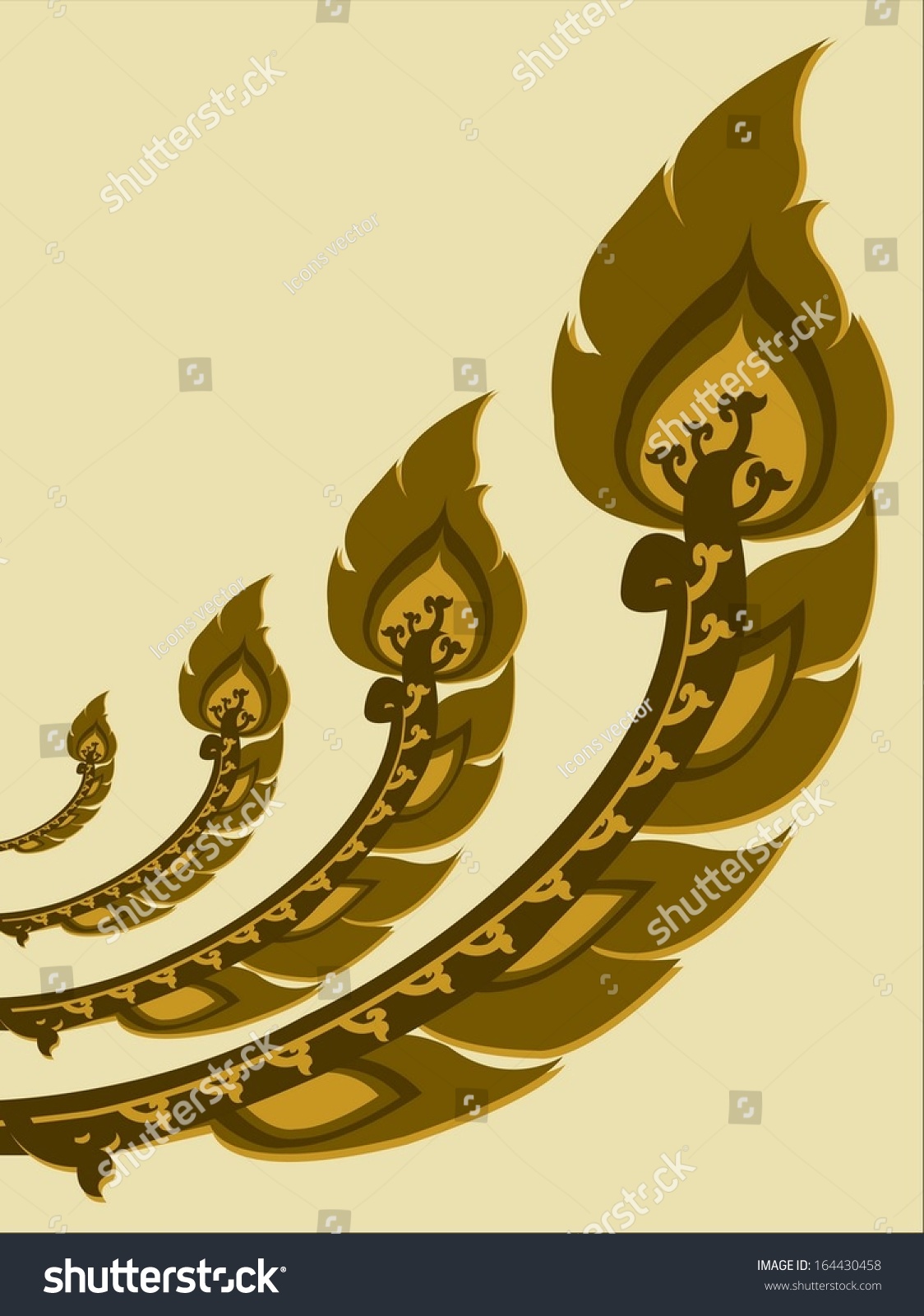 Thai Arts Line Design Stock Vector (Royalty Free) 164430458 | Shutterstock
