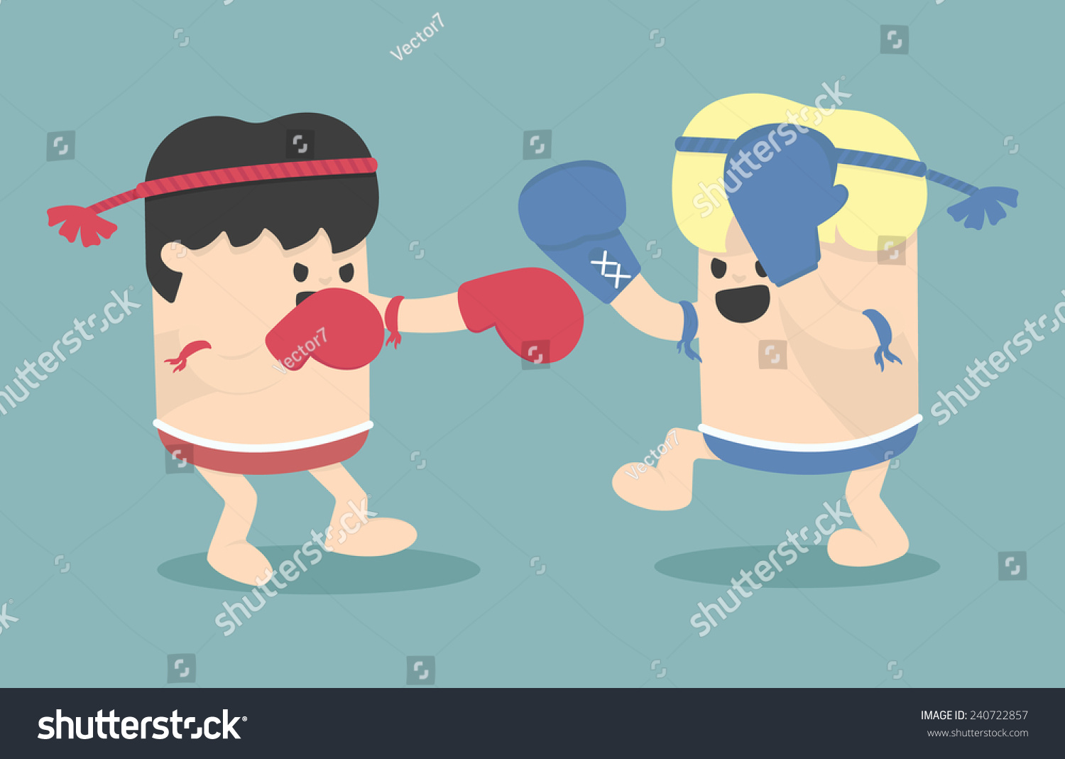 Thai Boxing Cartoon: เวกเตอร์สต็อก (ปลอดค่าลิขสิทธิ์) 240722857 ...