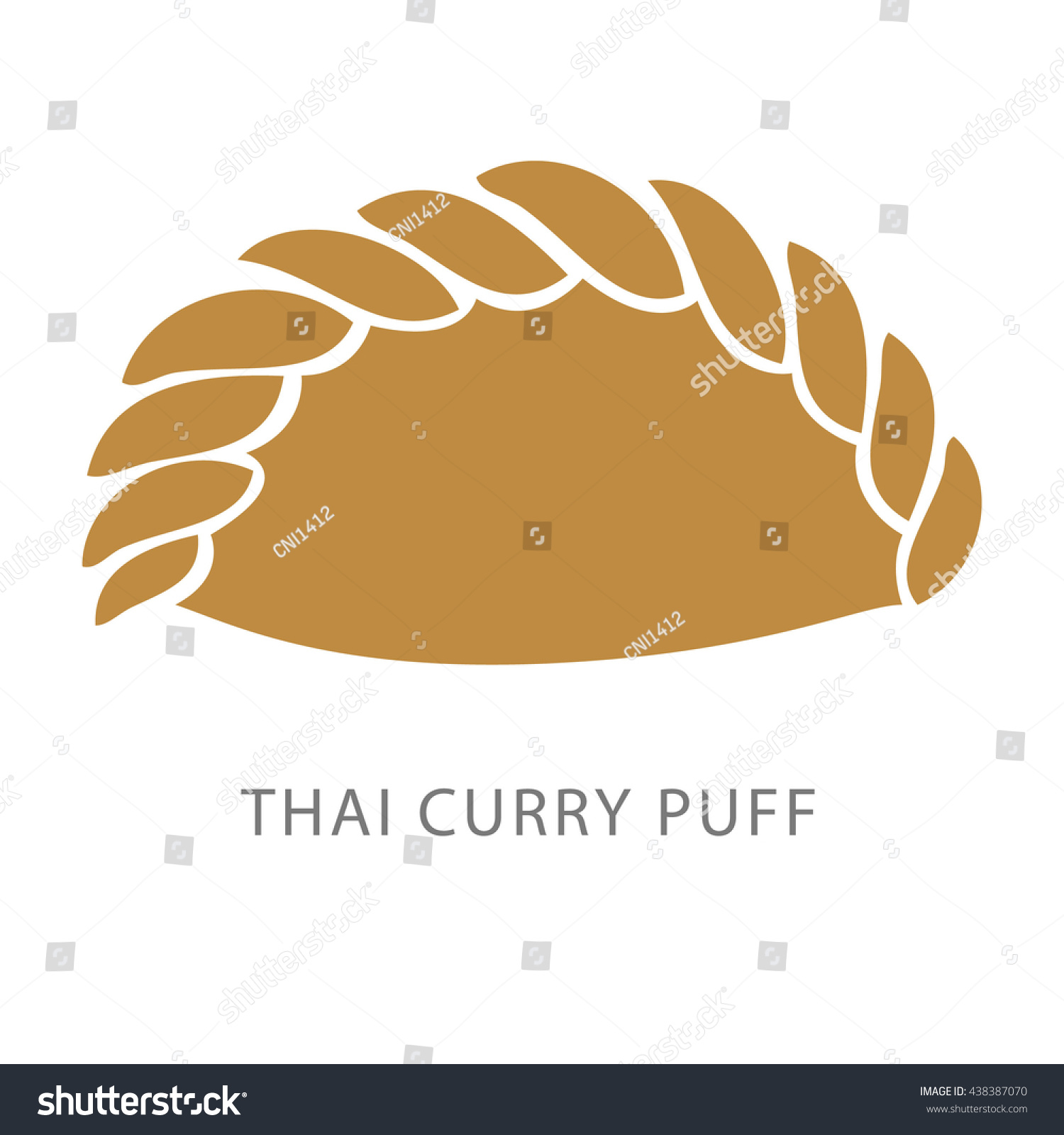Thai Curry Puff: vector de stock (libre de regalías) 438387070 ...
