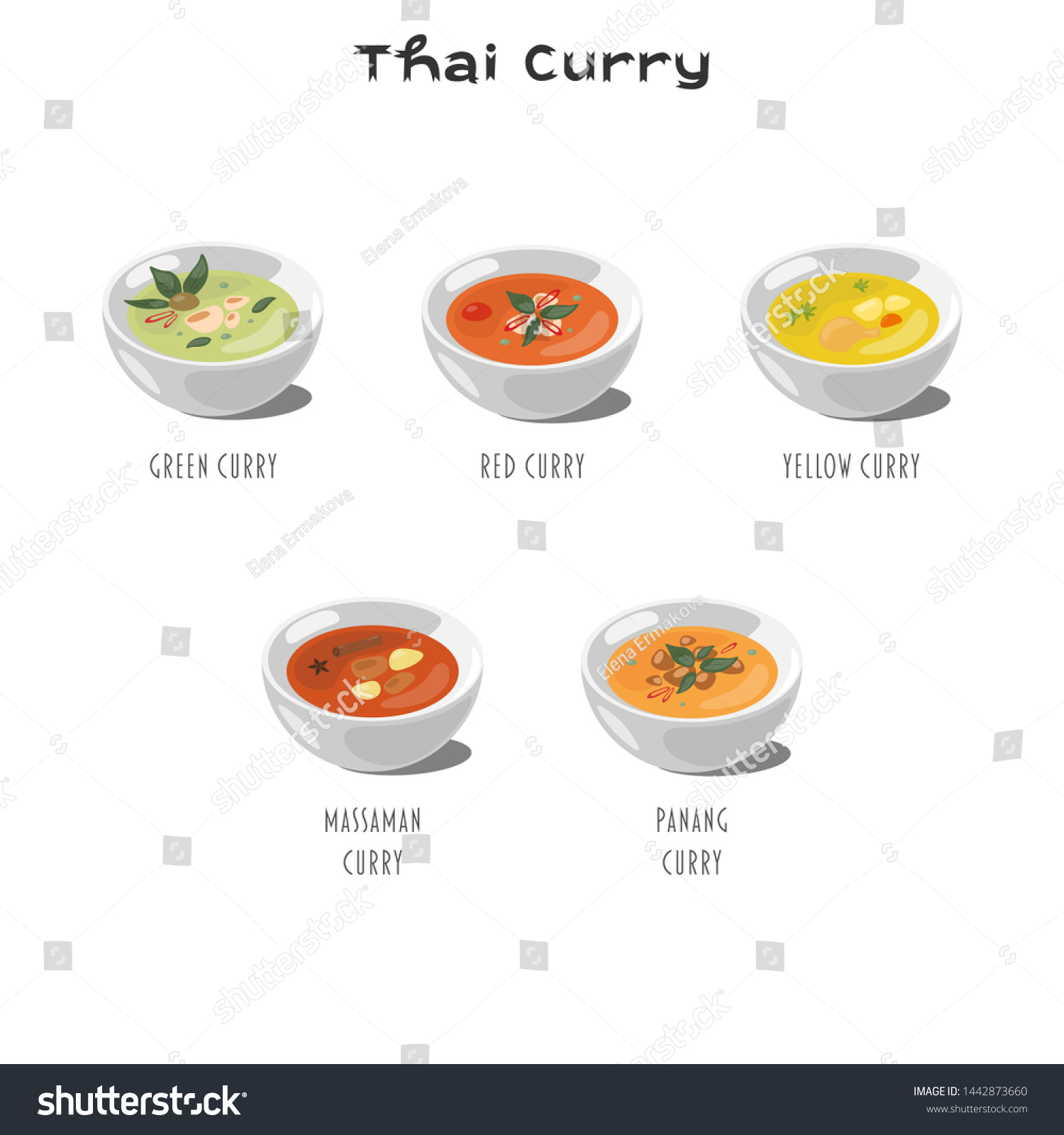 137 Chicken red thai curry Stock Illustrations, Images & Vectors ...