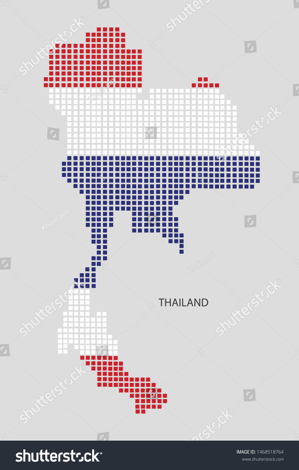 Thai Map Design Flag Thai Square: เวกเตอร์สต็อก (ปลอดค่าลิขสิทธิ์ ...