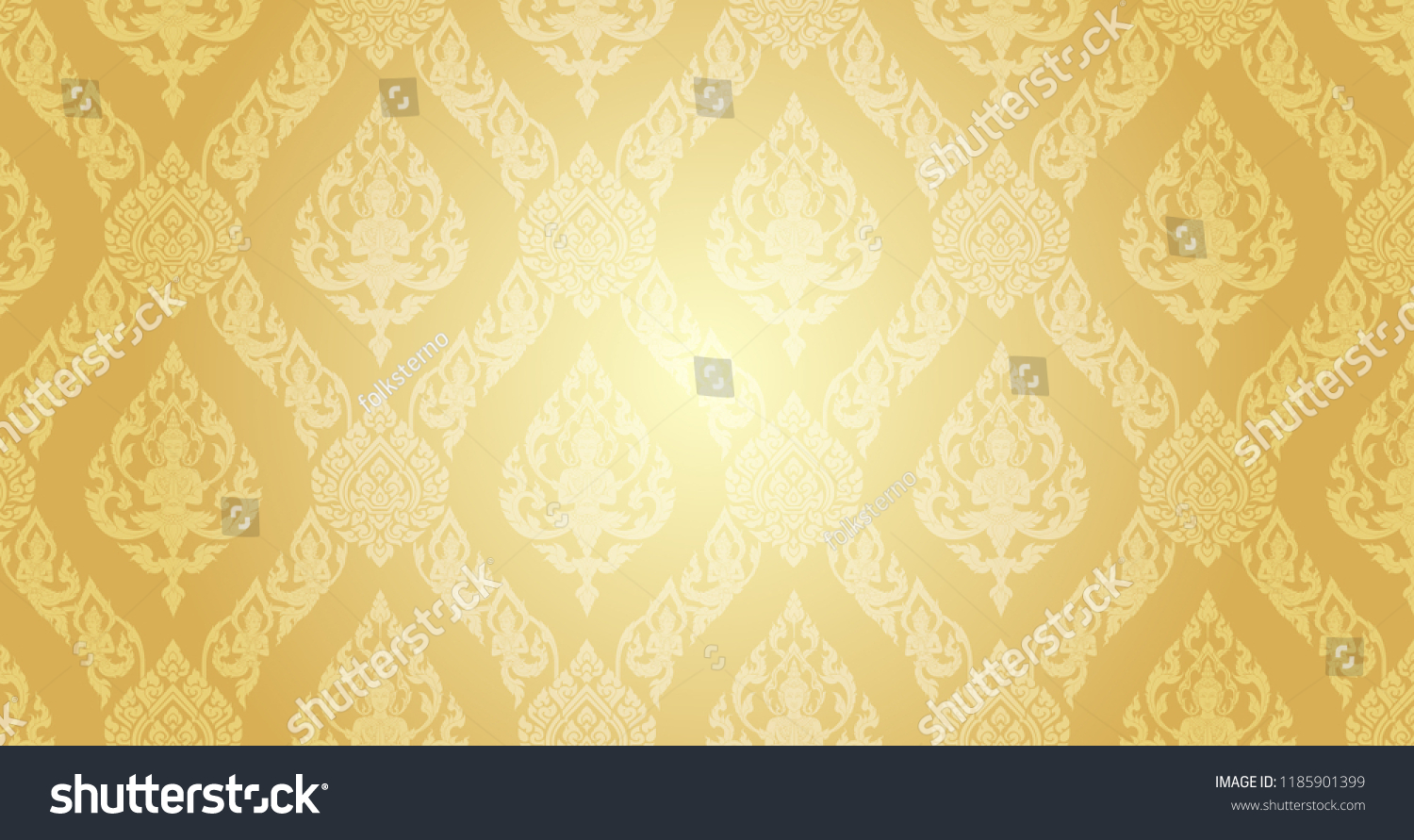 Thai Pattern Gold Luxury Stock Vector (Royalty Free) 1185901399