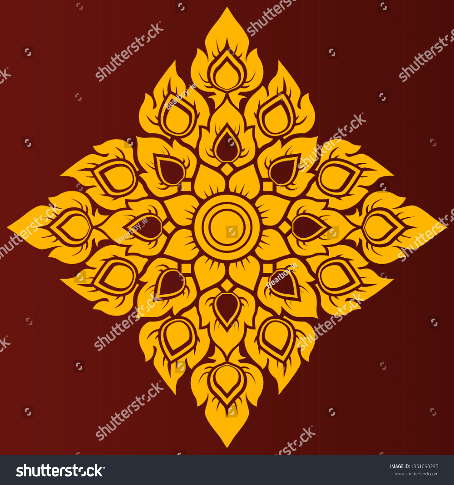 Thai Pattern Raythaithai Art Vector 库存矢量图（免版税）1351090295 | Shutterstock