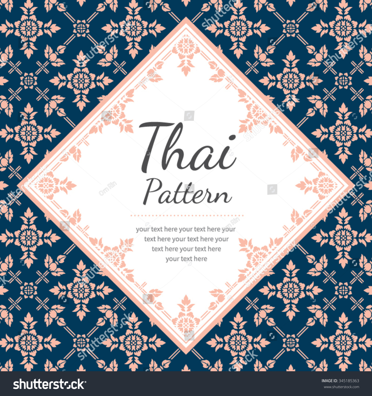 Thai Pattern Template Background : image vectorielle de stock (libre de ...