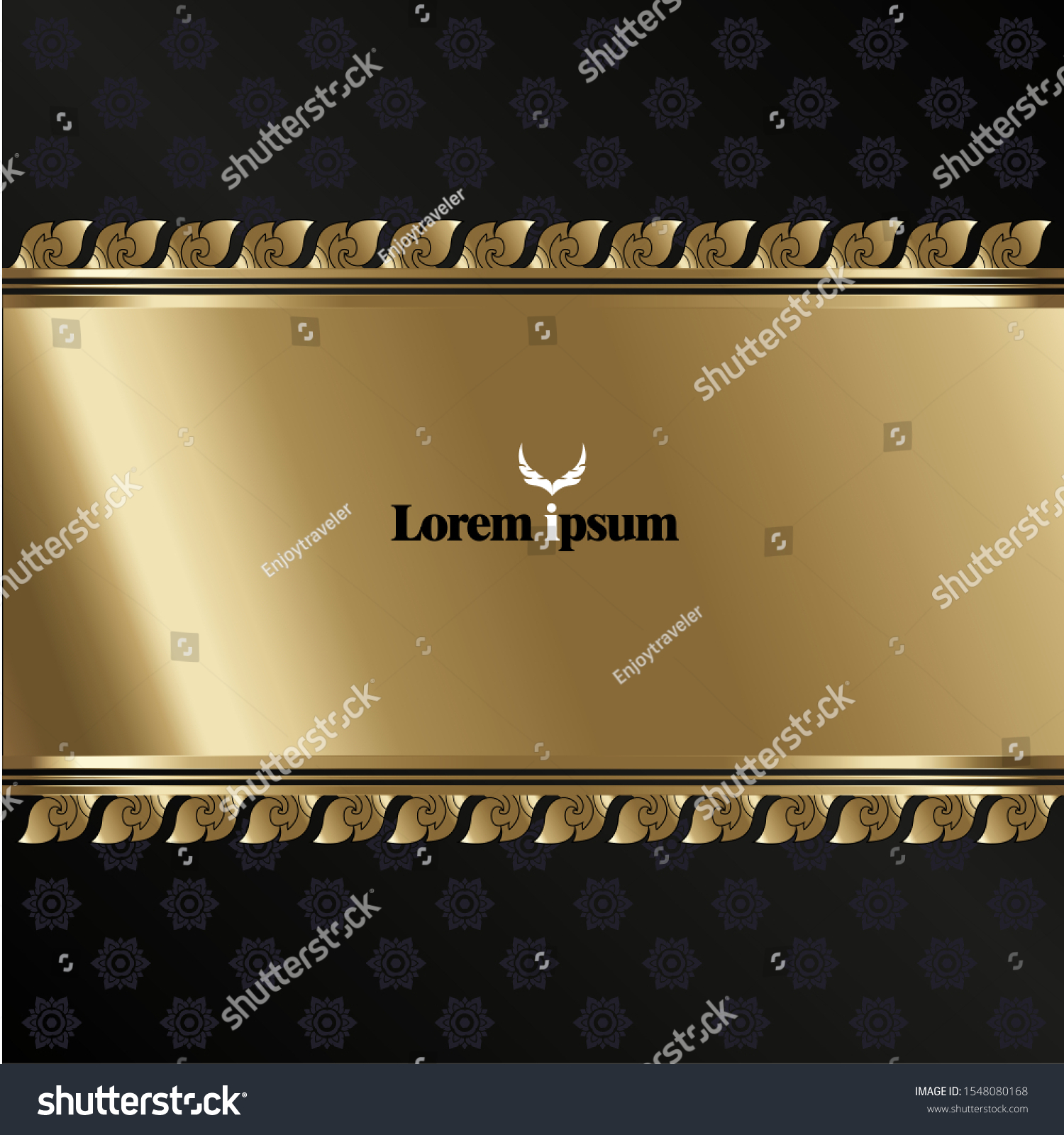 Thai Pattern Vector Illustration Luxury Card Stock Vector (Royalty Free ...