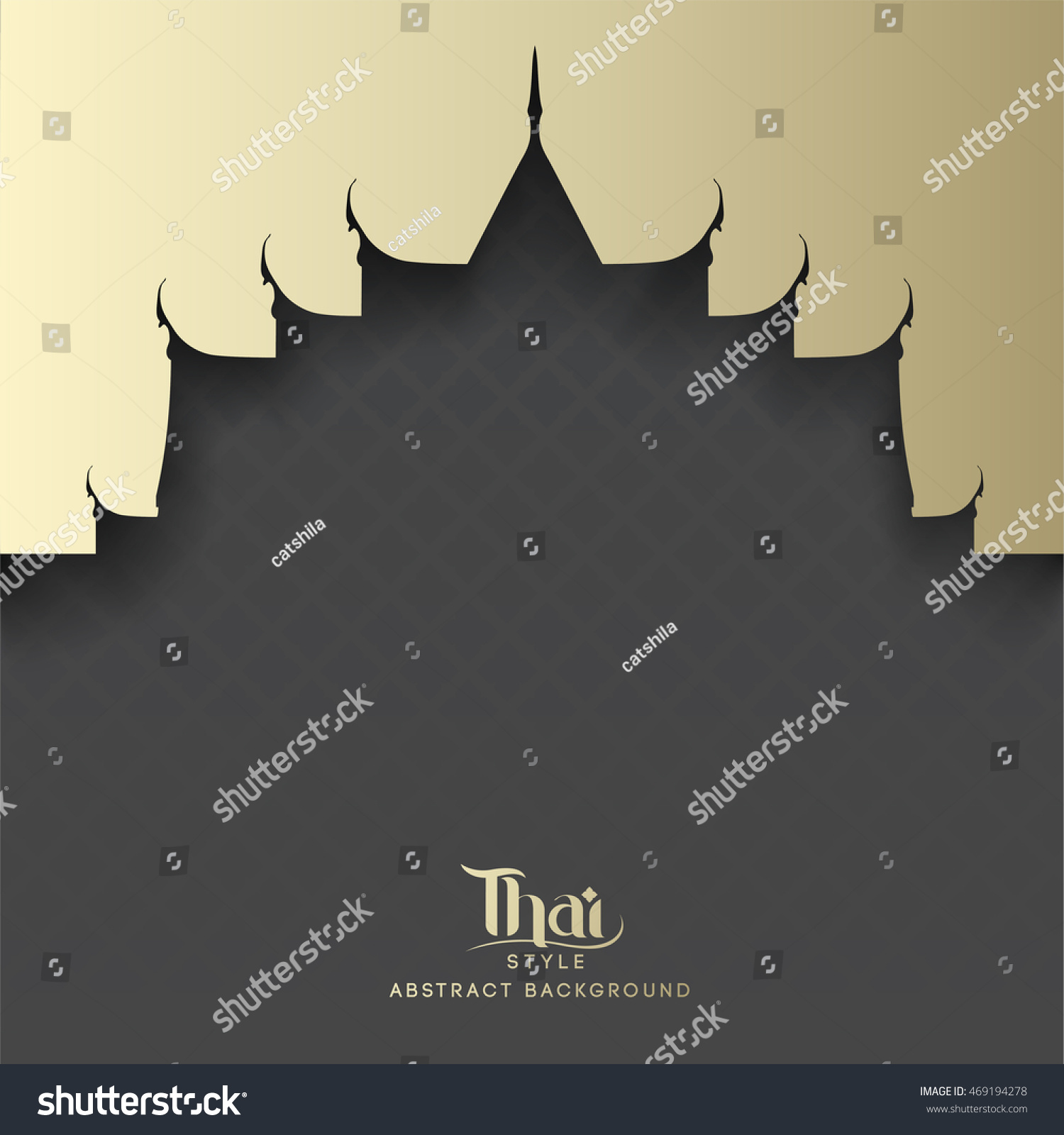 Thai Style Abstract Background Stock Vector (Royalty Free) 469194278 ...