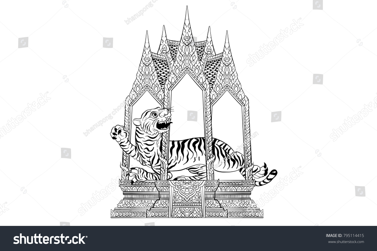 Thai Traditional Painting Vector: Vector có sẵn (miễn phí bản quyền ...