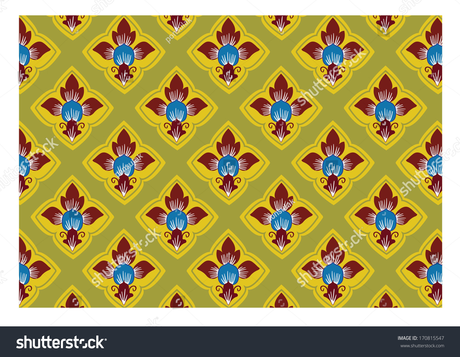 Thai Traditional Style Art Pattern Vector 스톡 벡터(로열티 프리) 170815547 ...