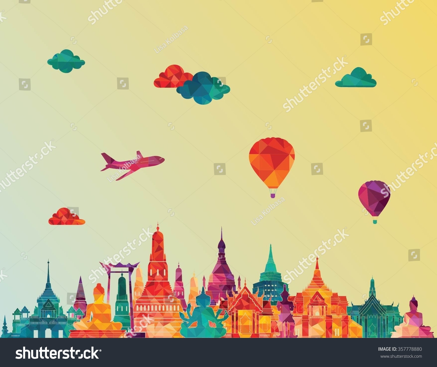 Thailand Detailed Skyline Vector Illustration: vetor stock (livre de ... Thailand Detailed Skyline Vector Illustration: vetor stock (livre de ...