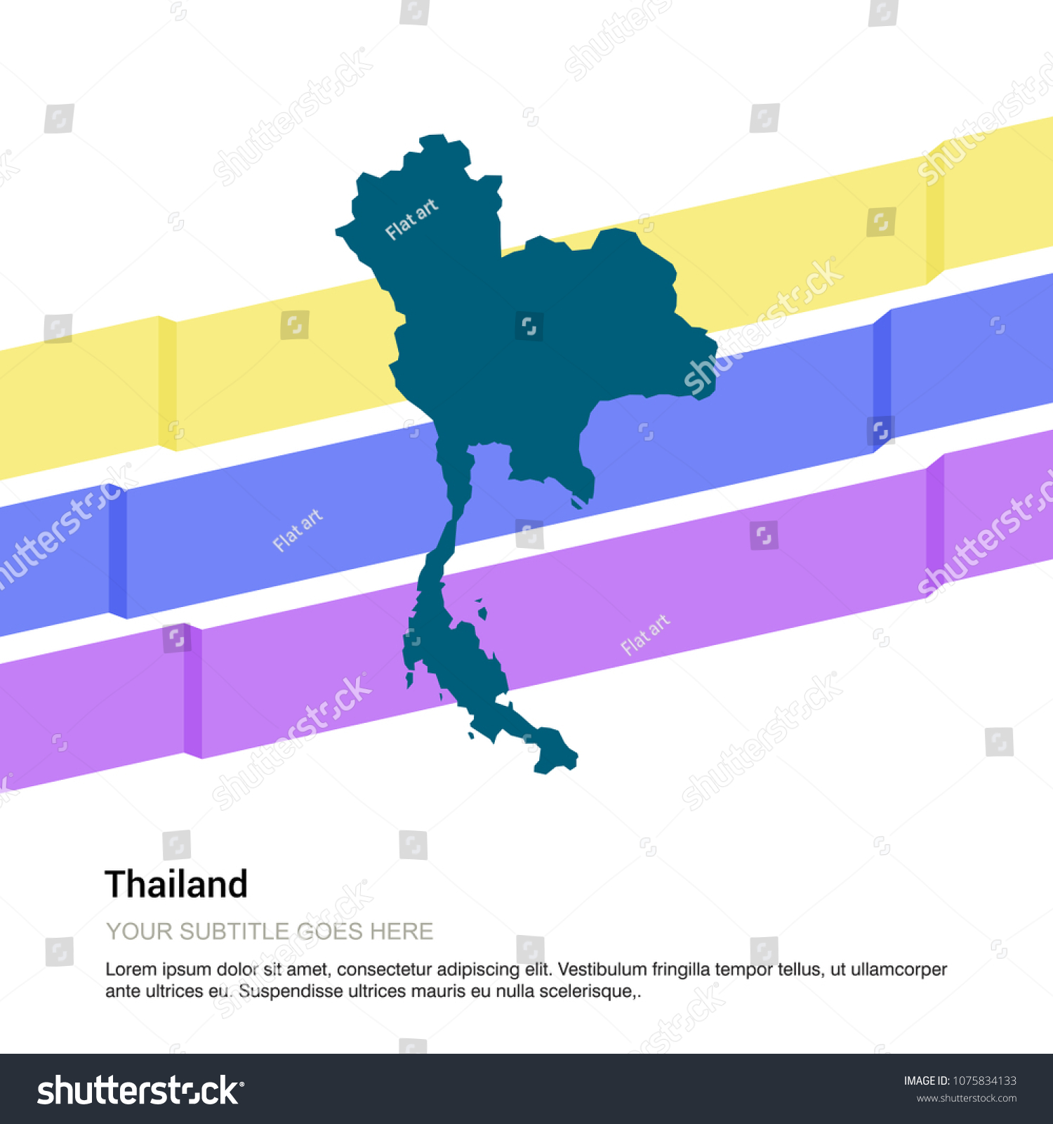 Thailand Map Design White Background Vector: เวกเตอร์สต็อก (ปลอดค่า ...