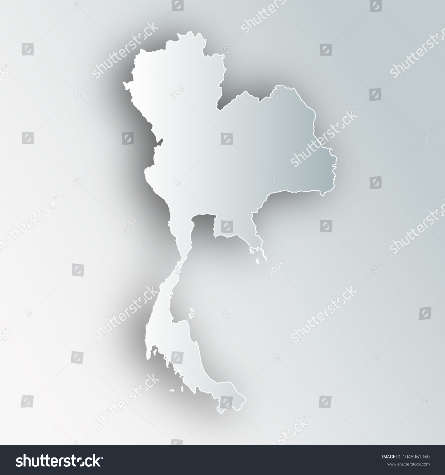 Thailand Map Frame Icon: เวกเตอร์สต็อก (ปลอดค่าลิขสิทธิ์) 1048961960 ...