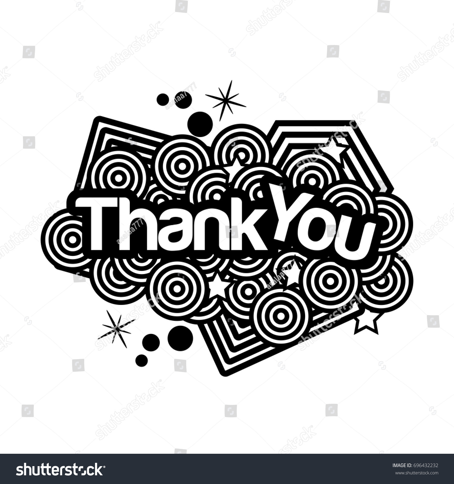 Thank You Doodles Vector Illustrator Stock Vector (Royalty Free ...