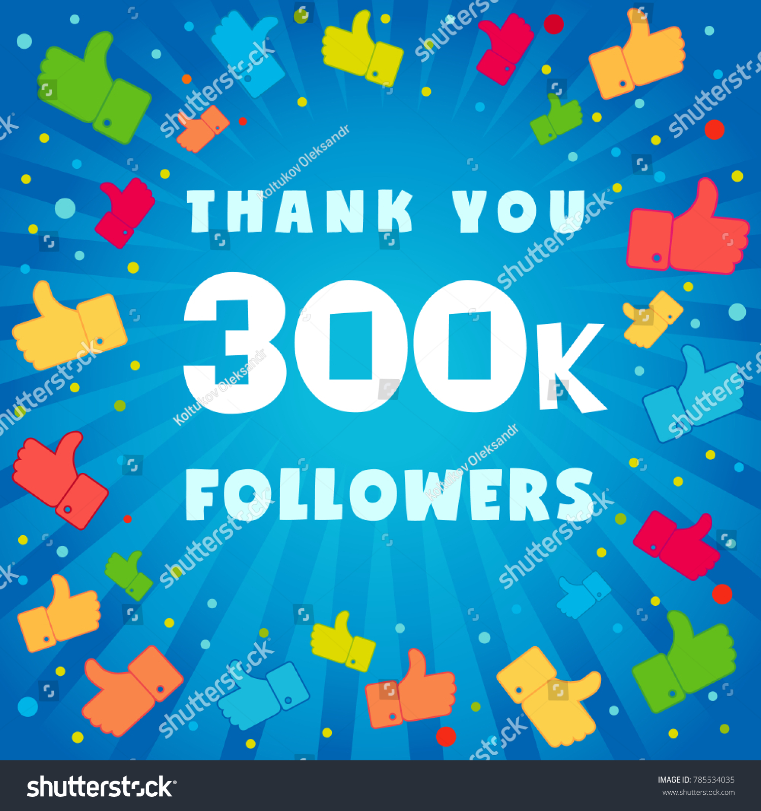 Thank You 300000 Followers Card Congratulations Stock Vector (Royalty ... Thank You 300000 Followers Card Congratulations Stock Vector (Royalty ...