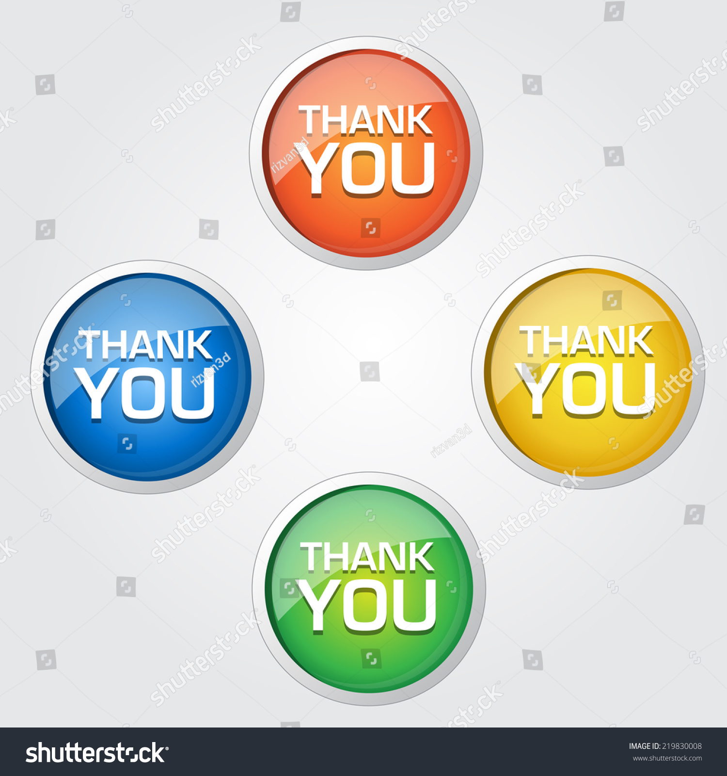 Thank You Glossy Shiny Circular Vector Stock Vector (Royalty Free ...