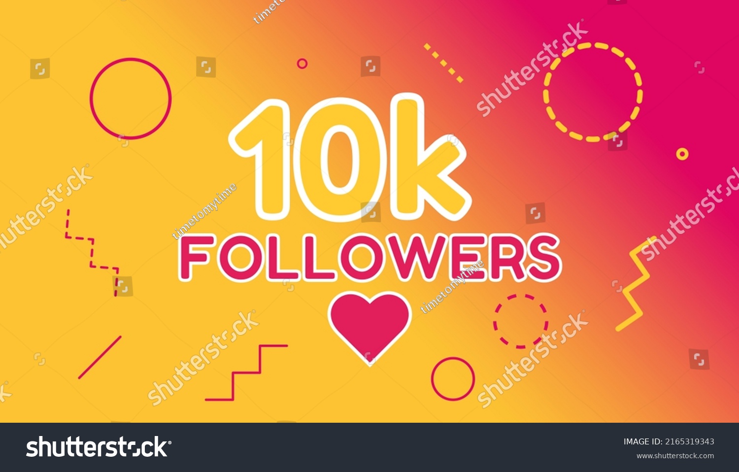 Thank You 10k Followers Set Banner Stock Vector Royalty Free
