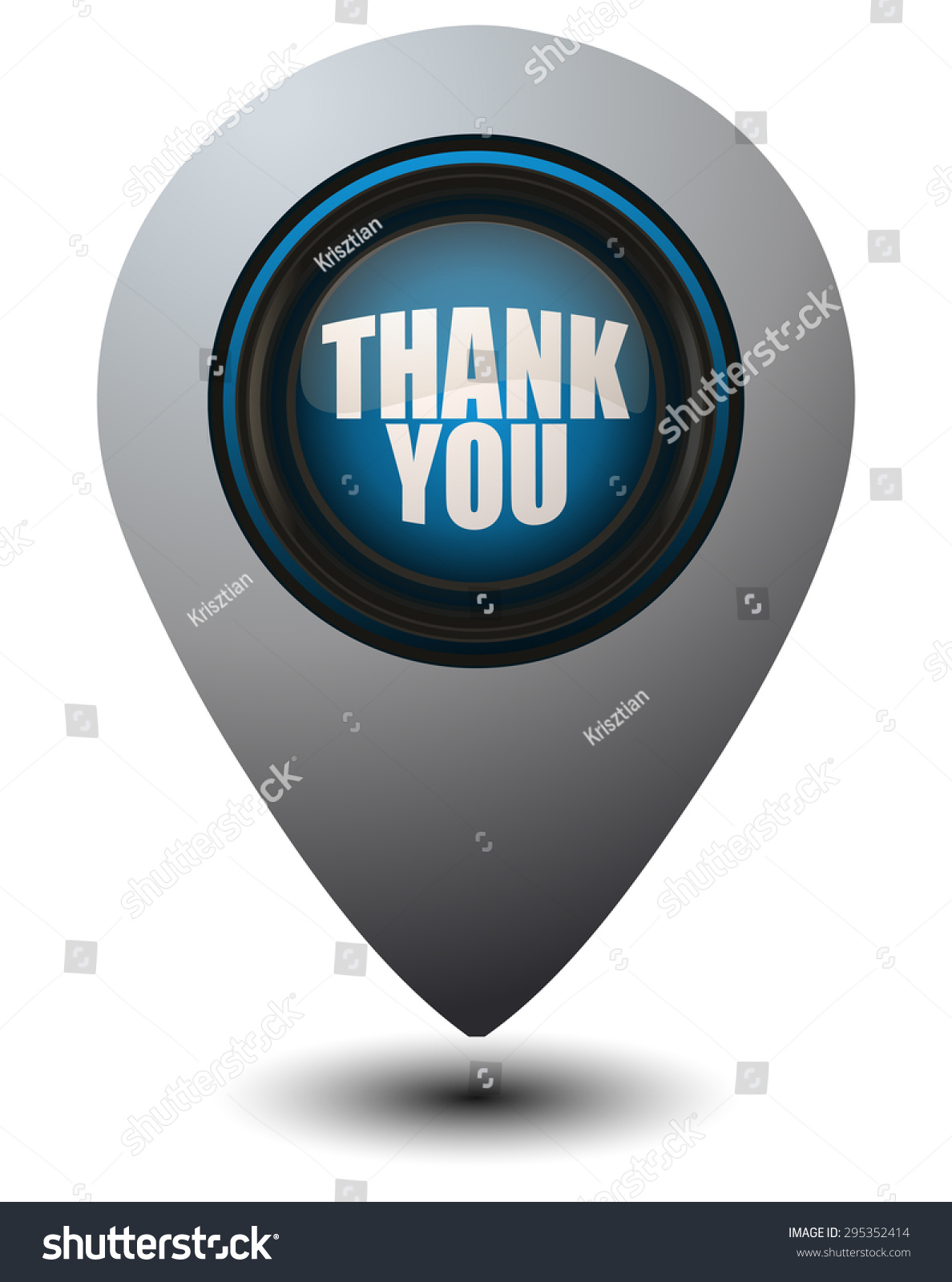 Thank You Map Marker Vector Illustration Stock Vector (Royalty Free ...