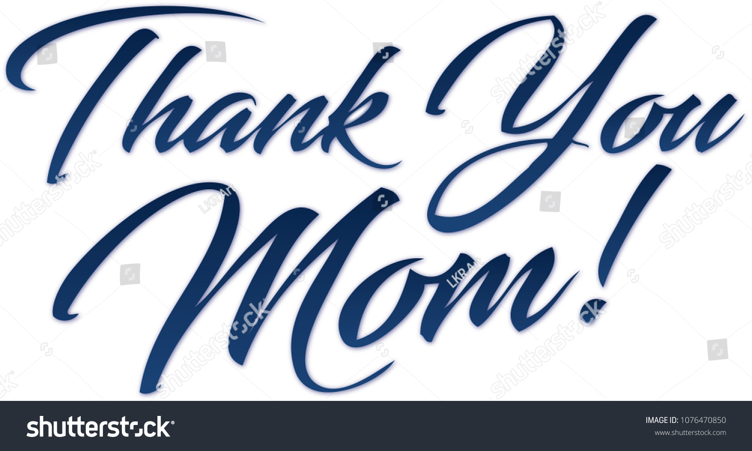 Thank You Mom Banner Script Stock Vector (Royalty Free) 1076470850 ...
