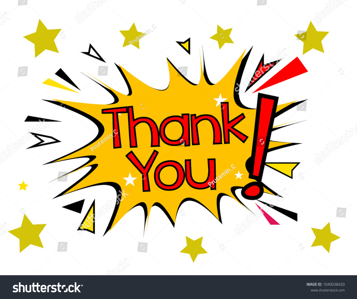 Thank You Sign Comic Cloud Bubble Stock Vector (Royalty Free ...