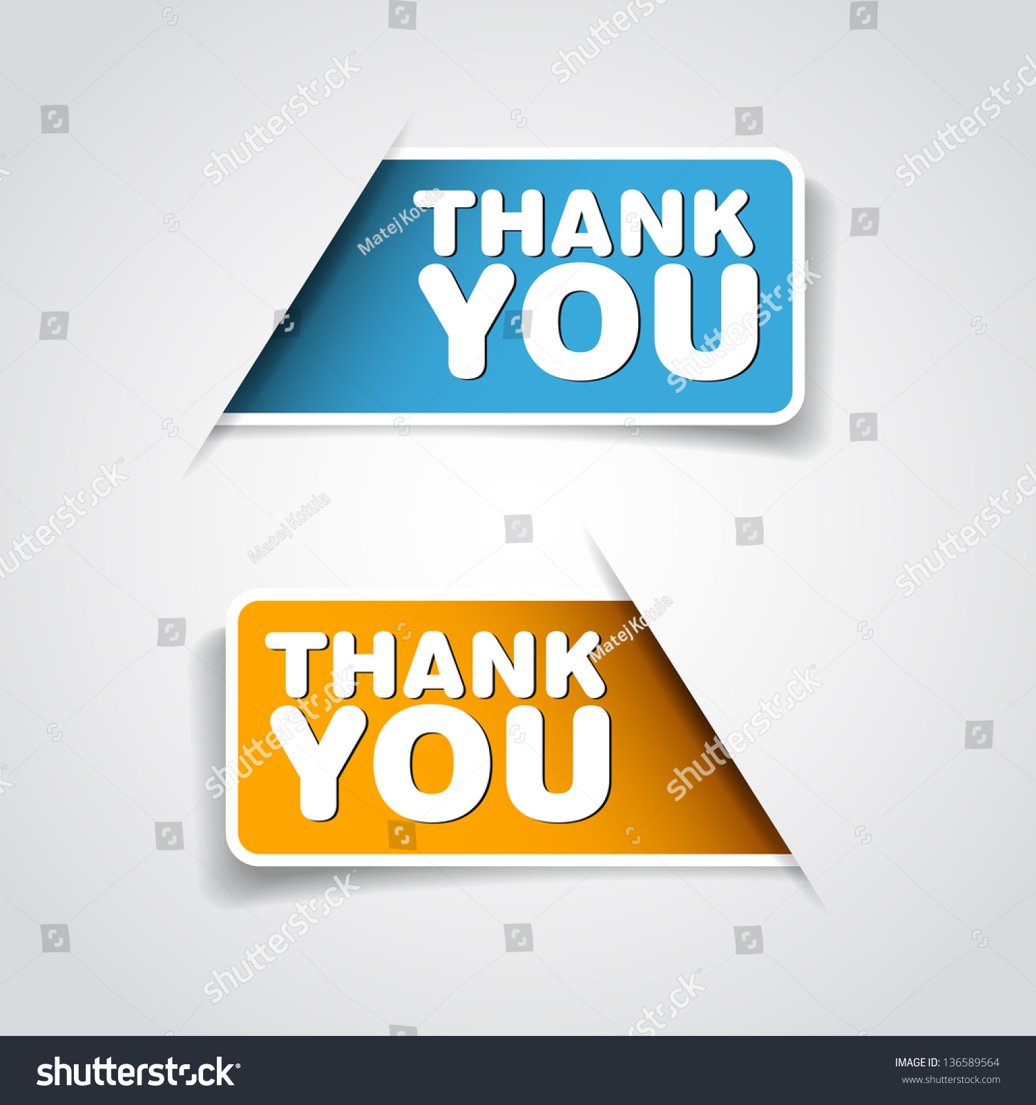 Thank You Two Grateful Label Vector 스톡 벡터(로열티 프리) 136589564 | Shutterstock