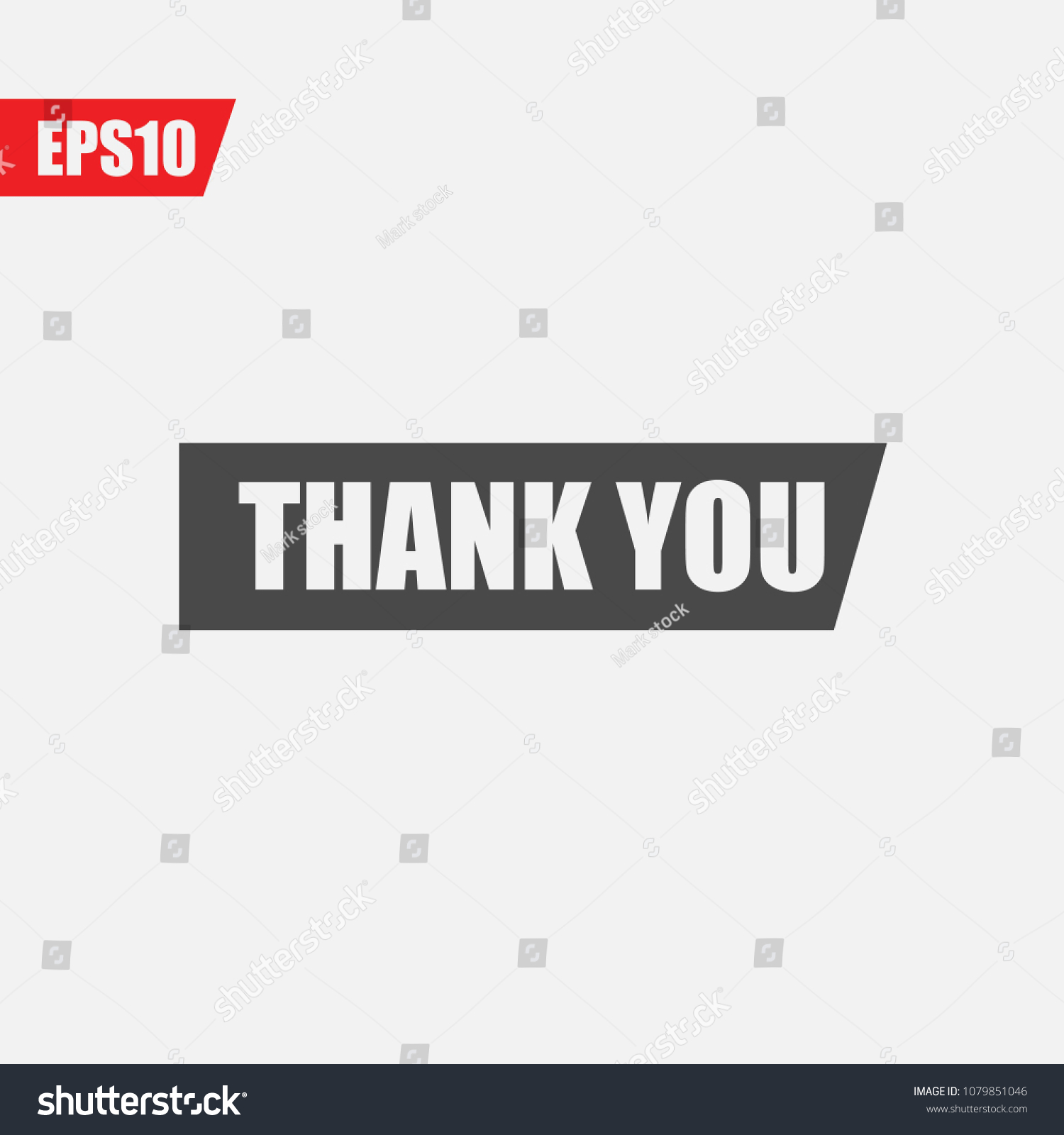 Thank You Vector Icon Symbol Eps10 Stock Vector (Royalty Free) 1079851046