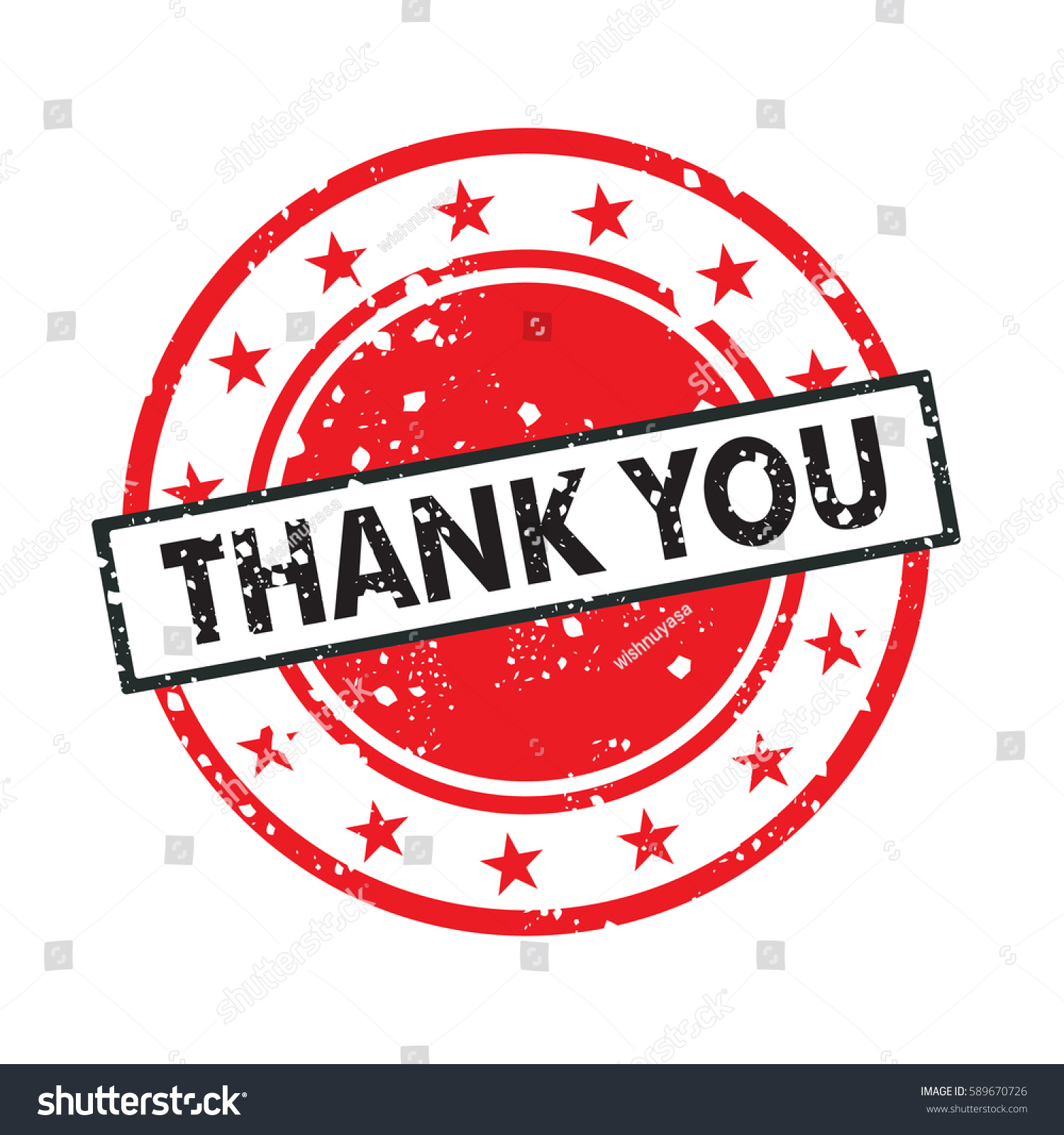 Thank You Vector Logo Stamp Stock Vector (Royalty Free) 589670726