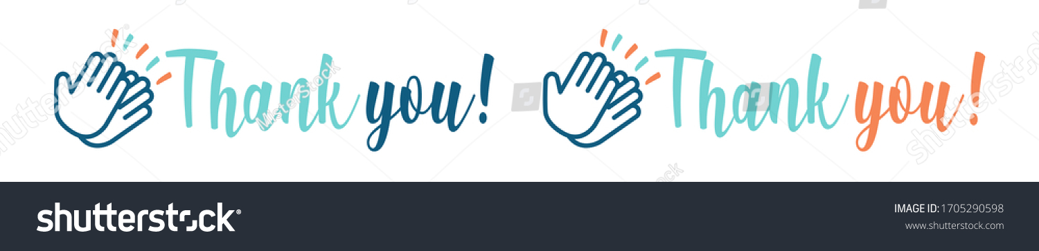Thank You Hands Clapping Stock Vector (Royalty Free) 1705290598