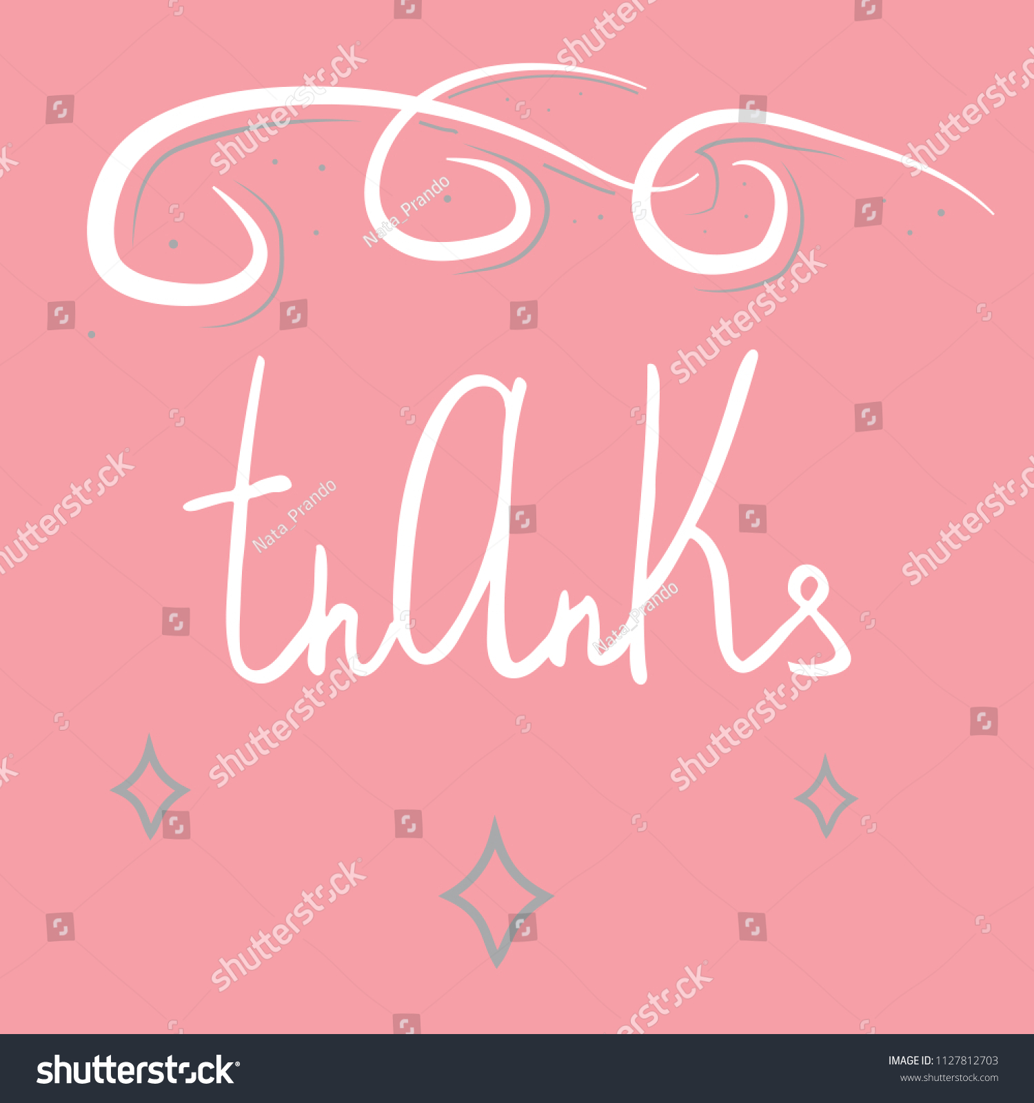 Thanks Calligraphy Vector Illustration Eps 10 Stock Vector (Royalty ...