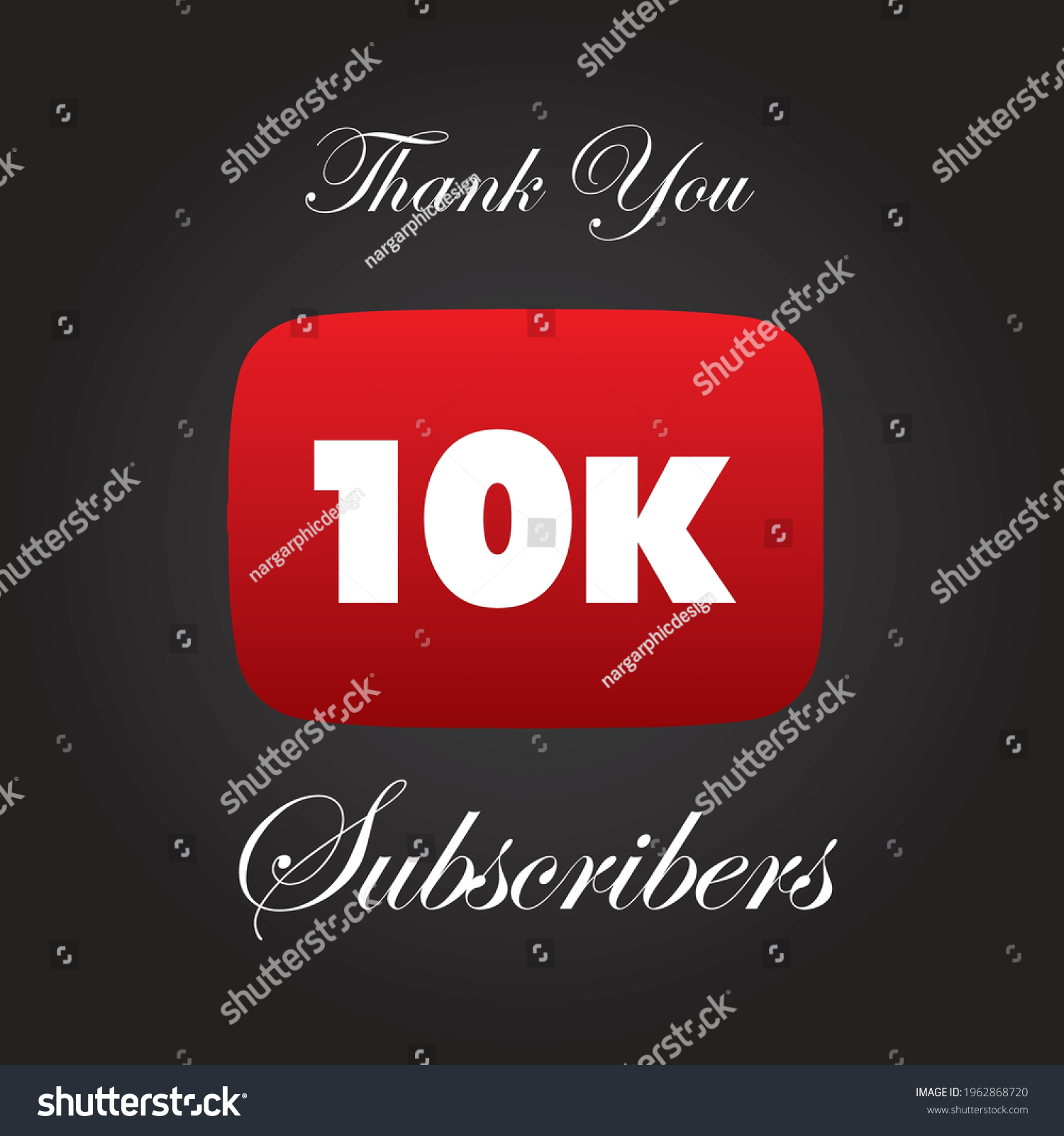 Thanks 10k Subscribers Celebration Background Design Stock Vector ...