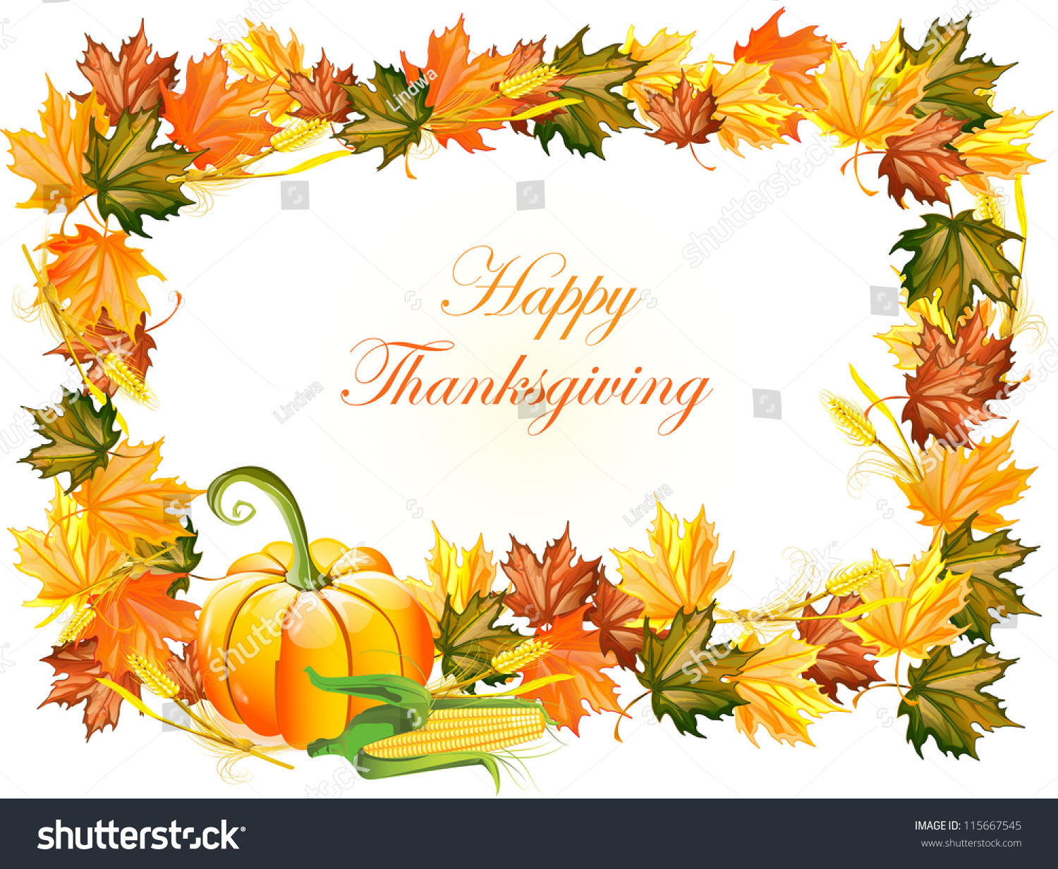 Thanksgiving Design Stock Vector Illustration 115667545 : Shutterstock