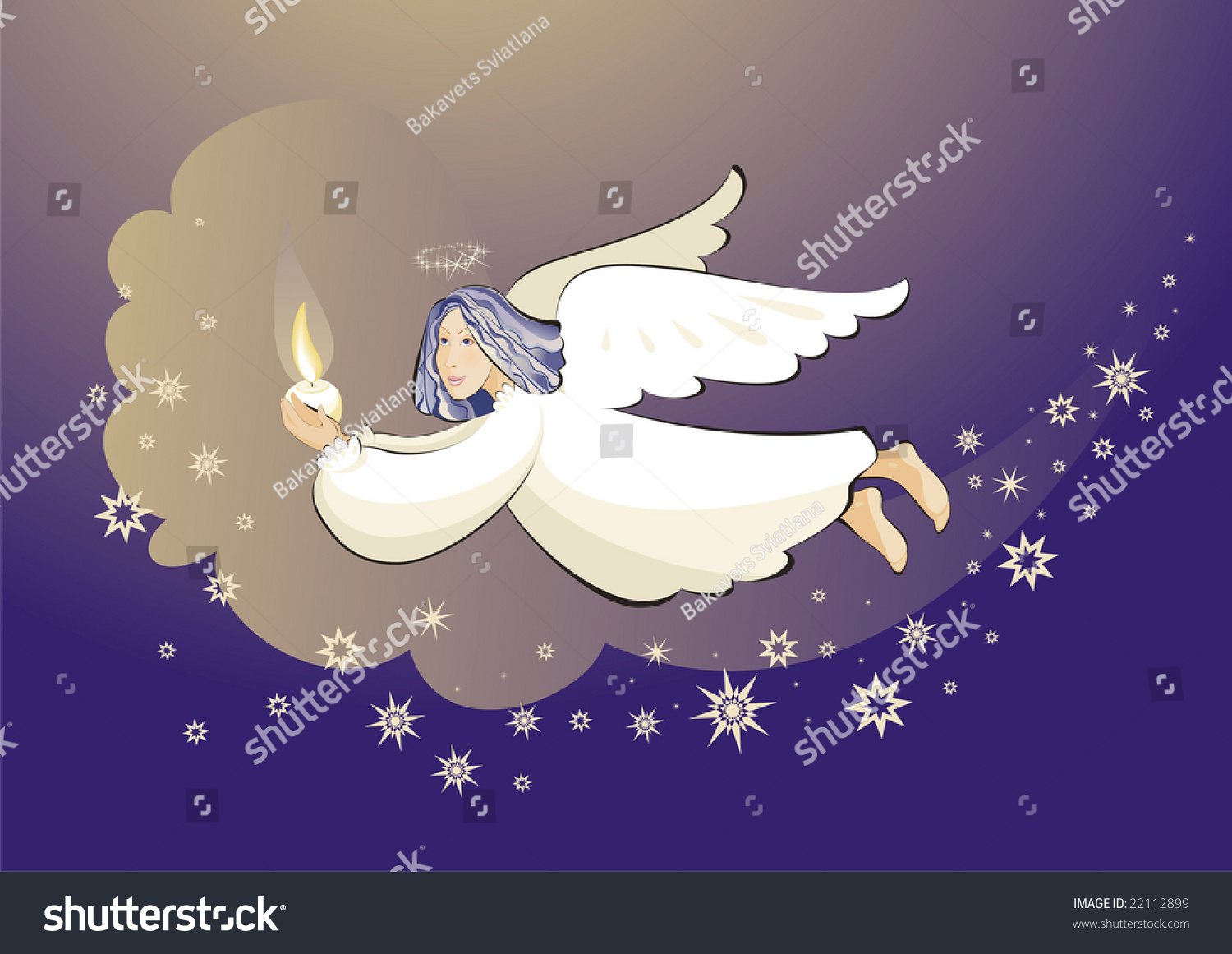 Angel Flies Stock Vector (Royalty Free) 22112899