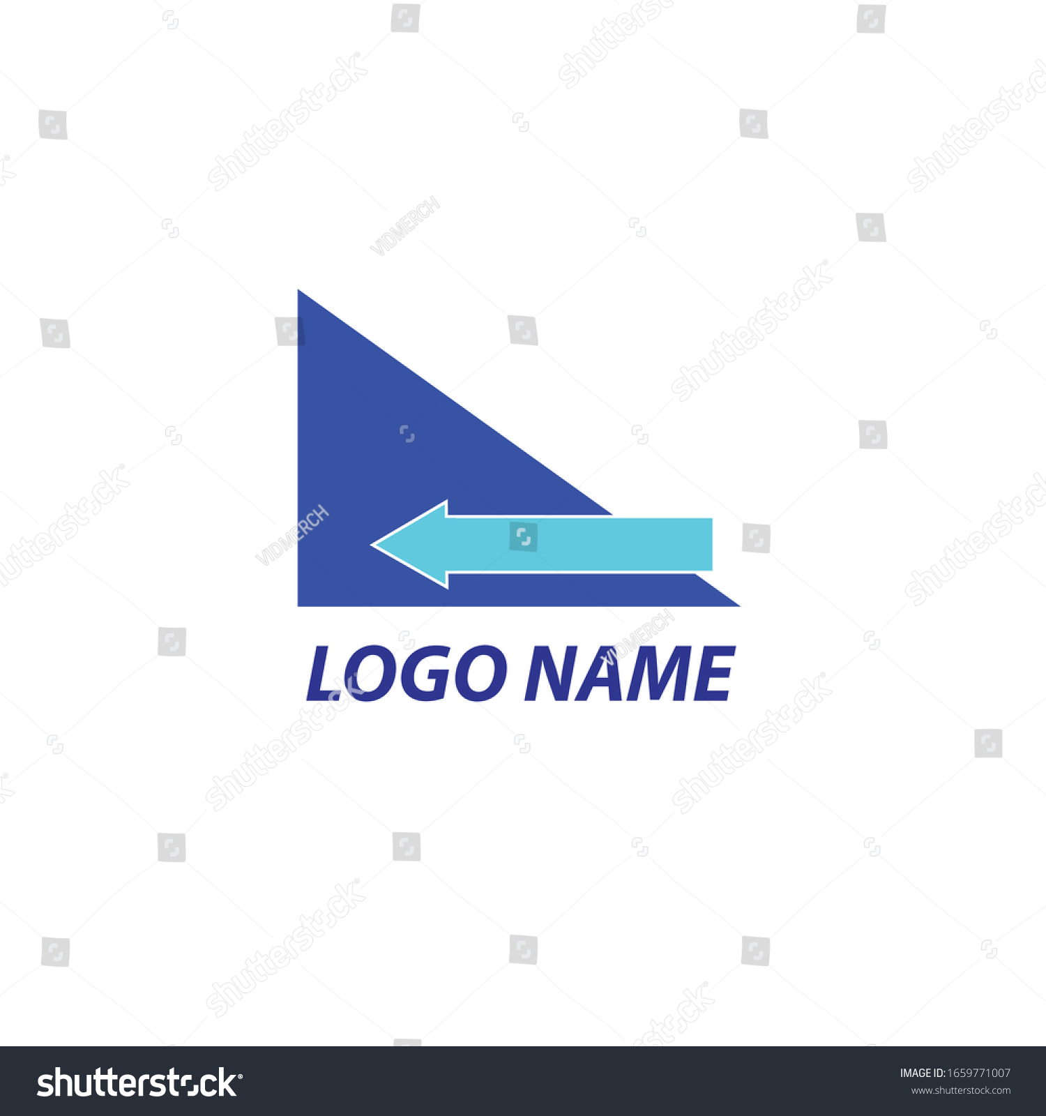 Arrow Vector Logo Icon Blue Stock Vector (Royalty Free) 1659771007 ...