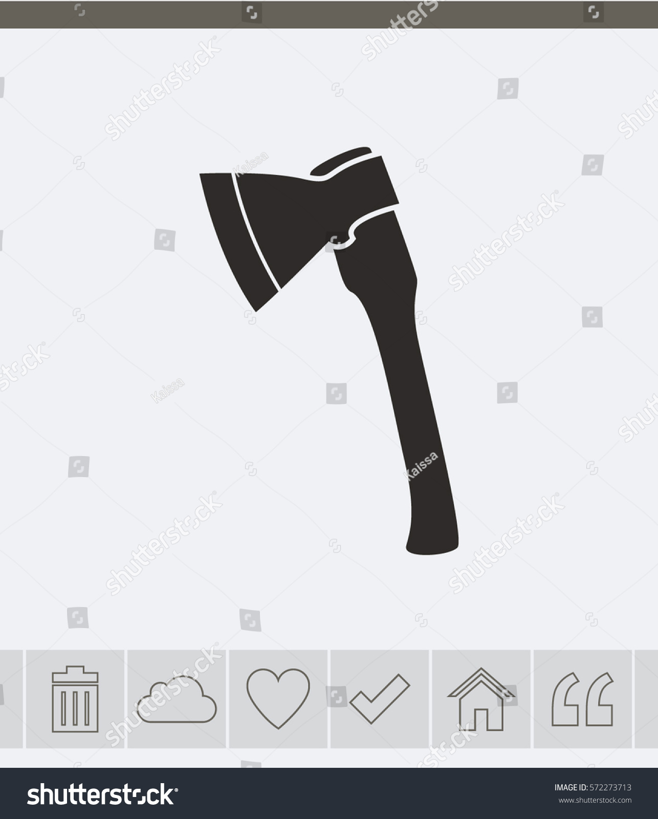 Ax Vector Icon Axe Symbol Stock Vector (Royalty Free) 572273713 ...