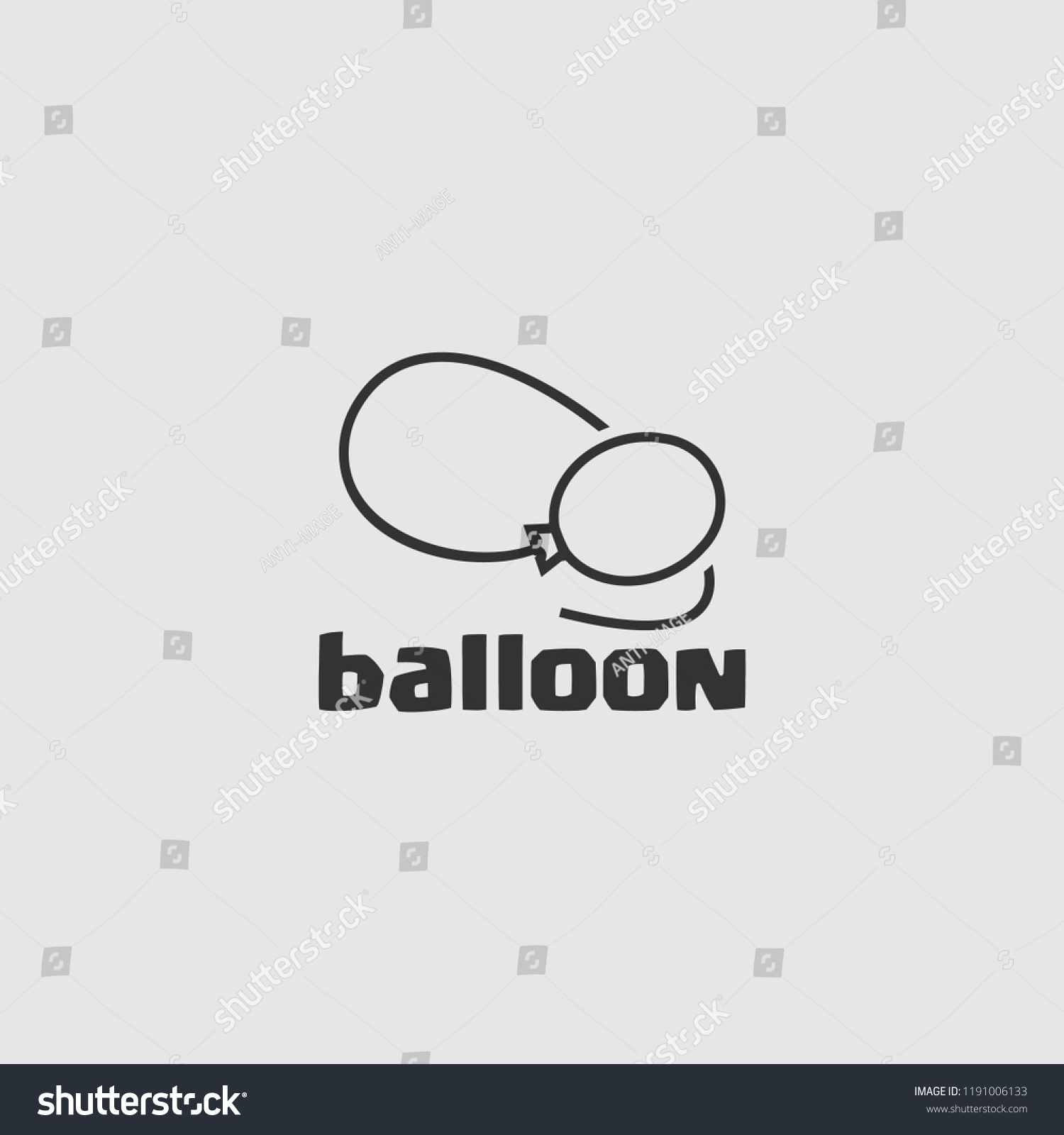 Balloon Logo Design 스톡 벡터(로열티 프리) 1191006133 | Shutterstock