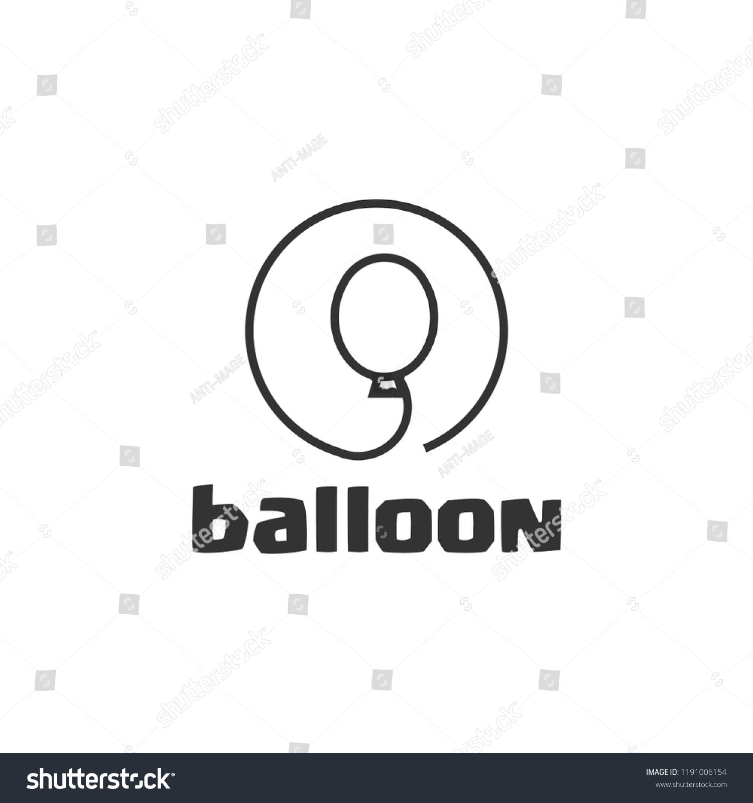 Balloon Logo Design Stock Vector (Royalty Free) 1191006154