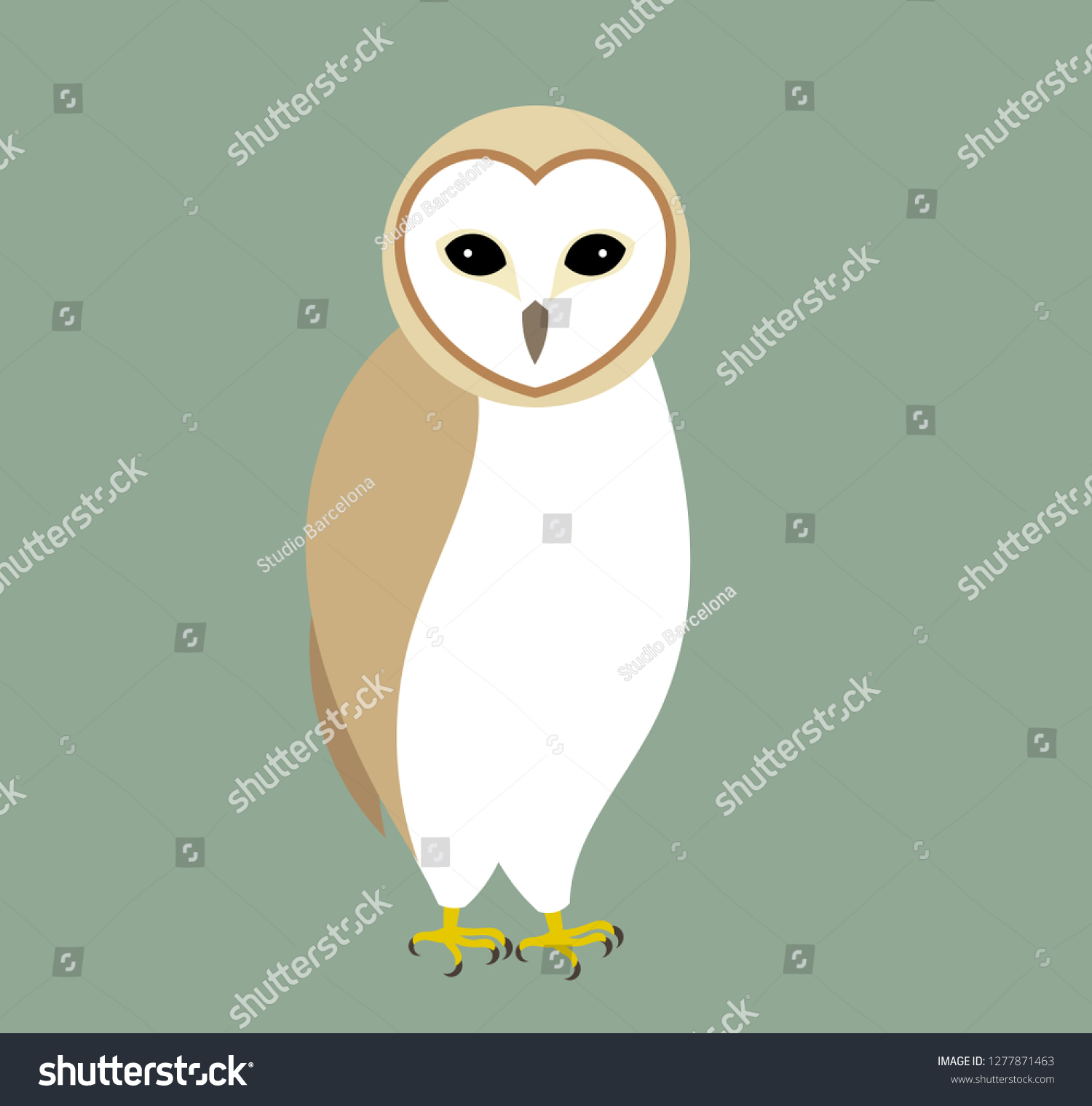 Barn Owl Vector Illustration: เวกเตอร์สต็อก (ปลอดค่าลิขสิทธิ์ ...