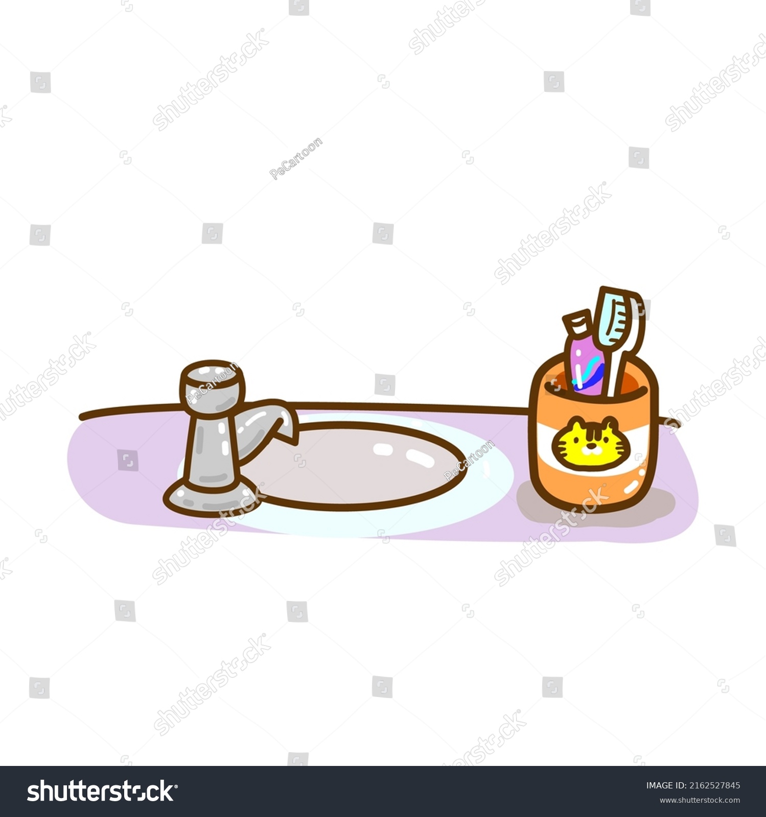 Basin On White Background Stock Vector (Royalty Free) 2162527845 ...