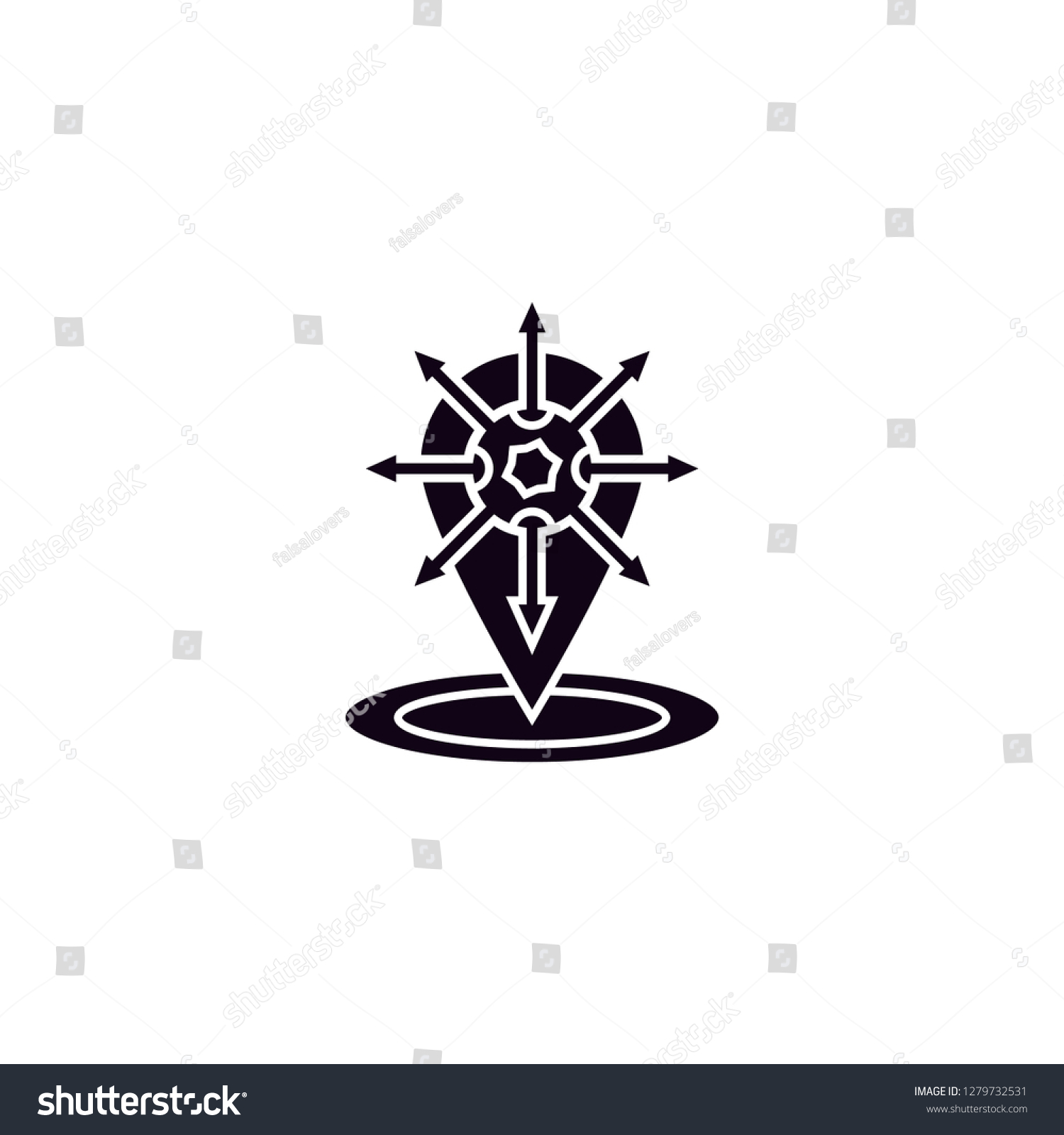 Best Map Icon Stock Vector (Royalty Free) 1279732531